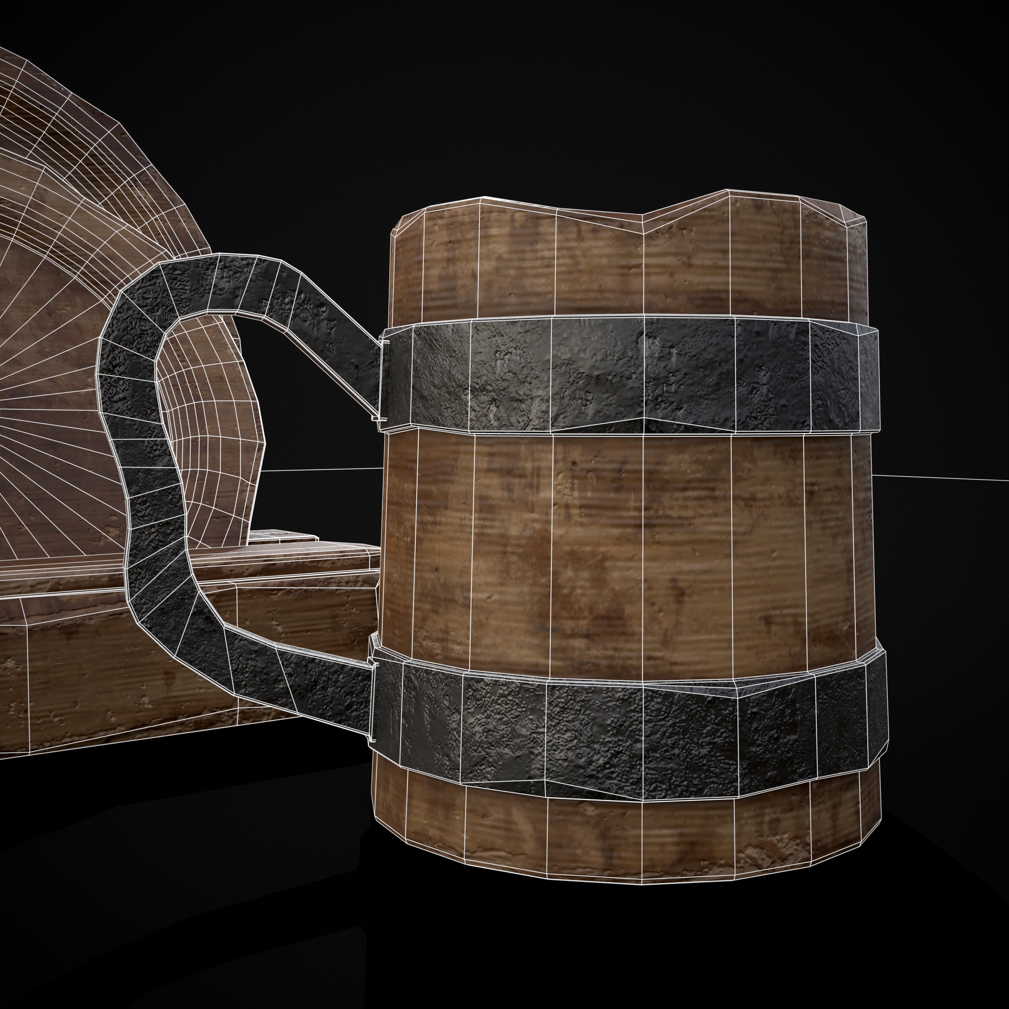 Wooden Medieval Dish Washing Set - 3D Model by Get Dead Entertainment