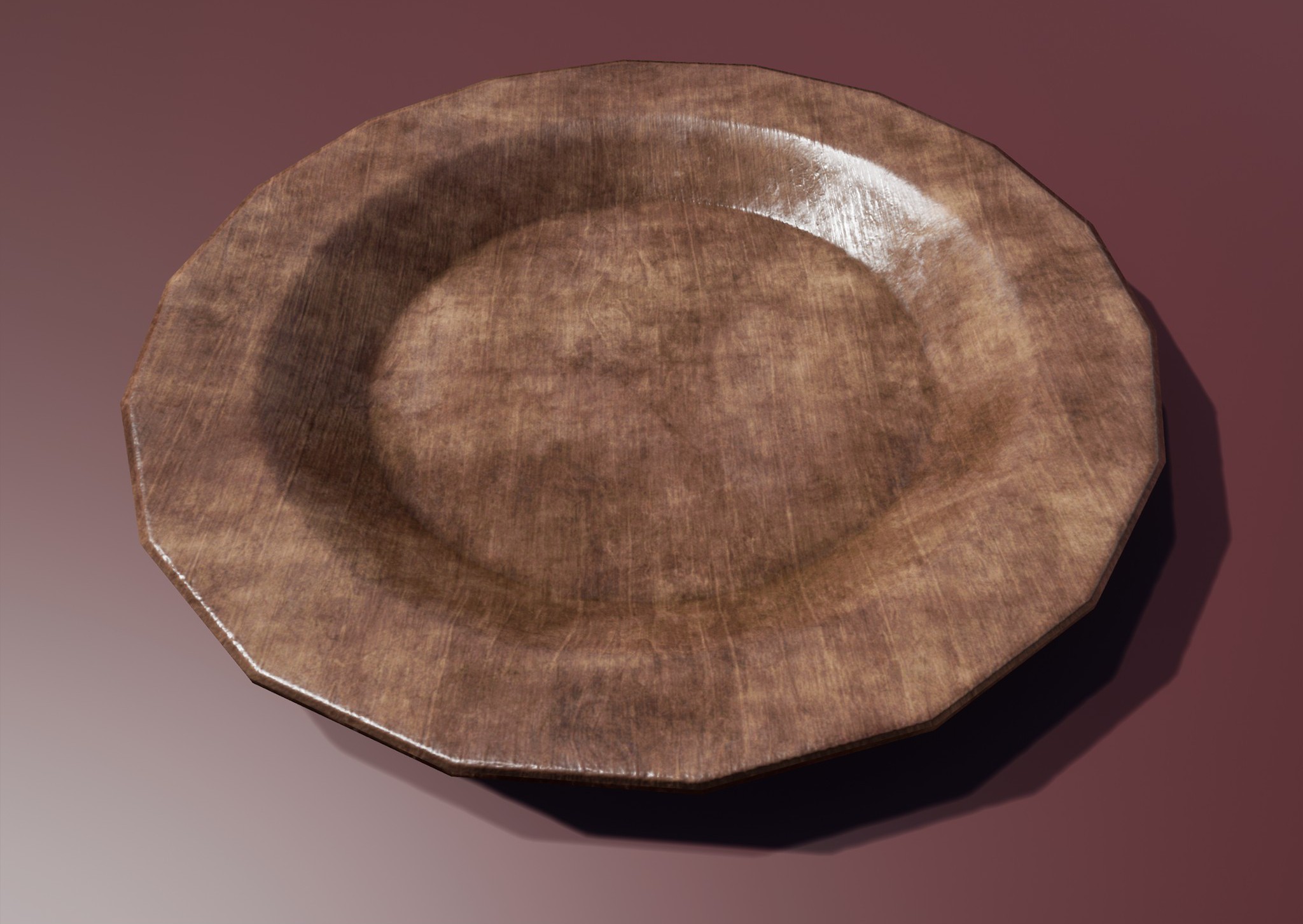 Wooden Plate - Free 3D Model by Get Dead Entertainment
