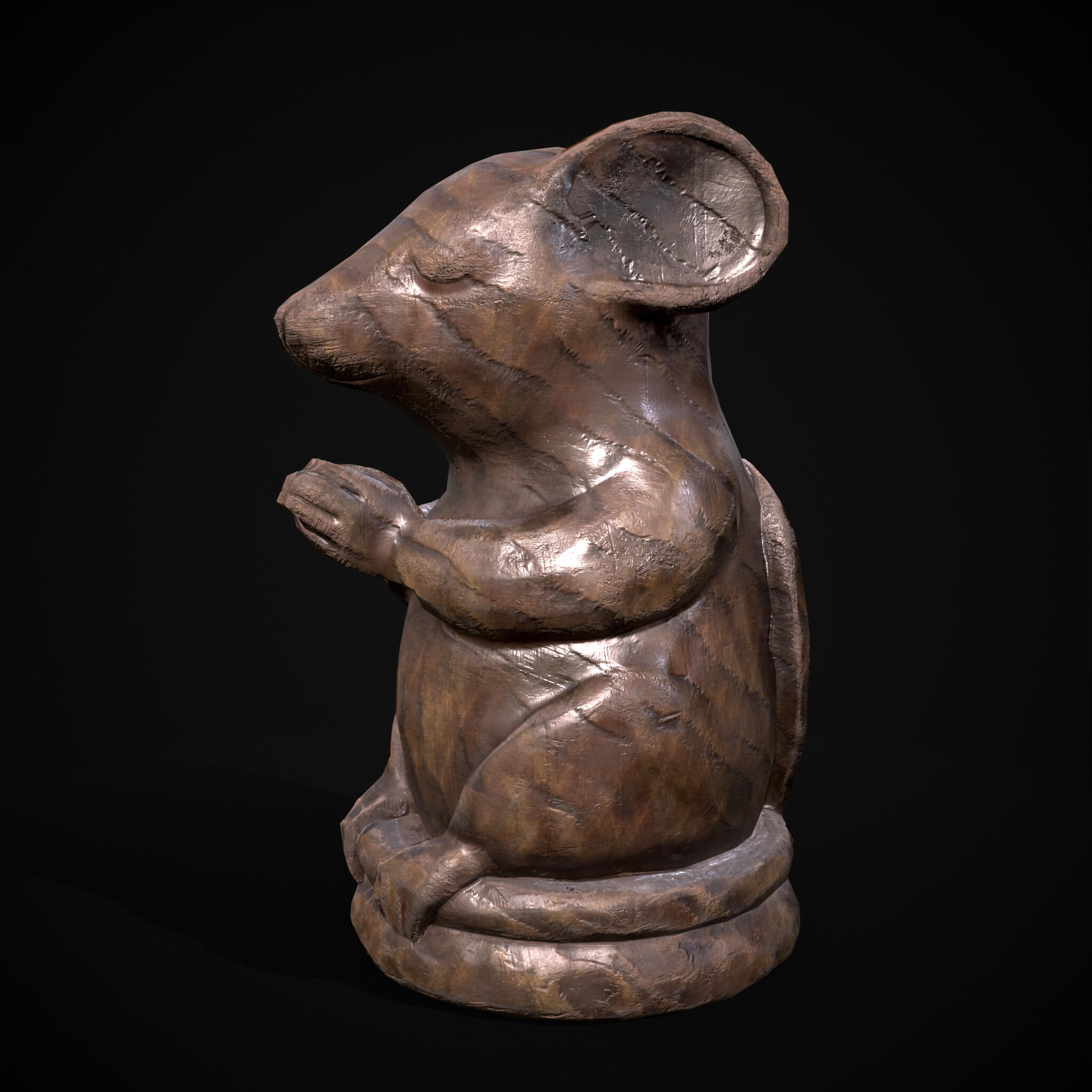 Wooden Praying Mouse Toy - 3D Model by Get Dead Entertainment