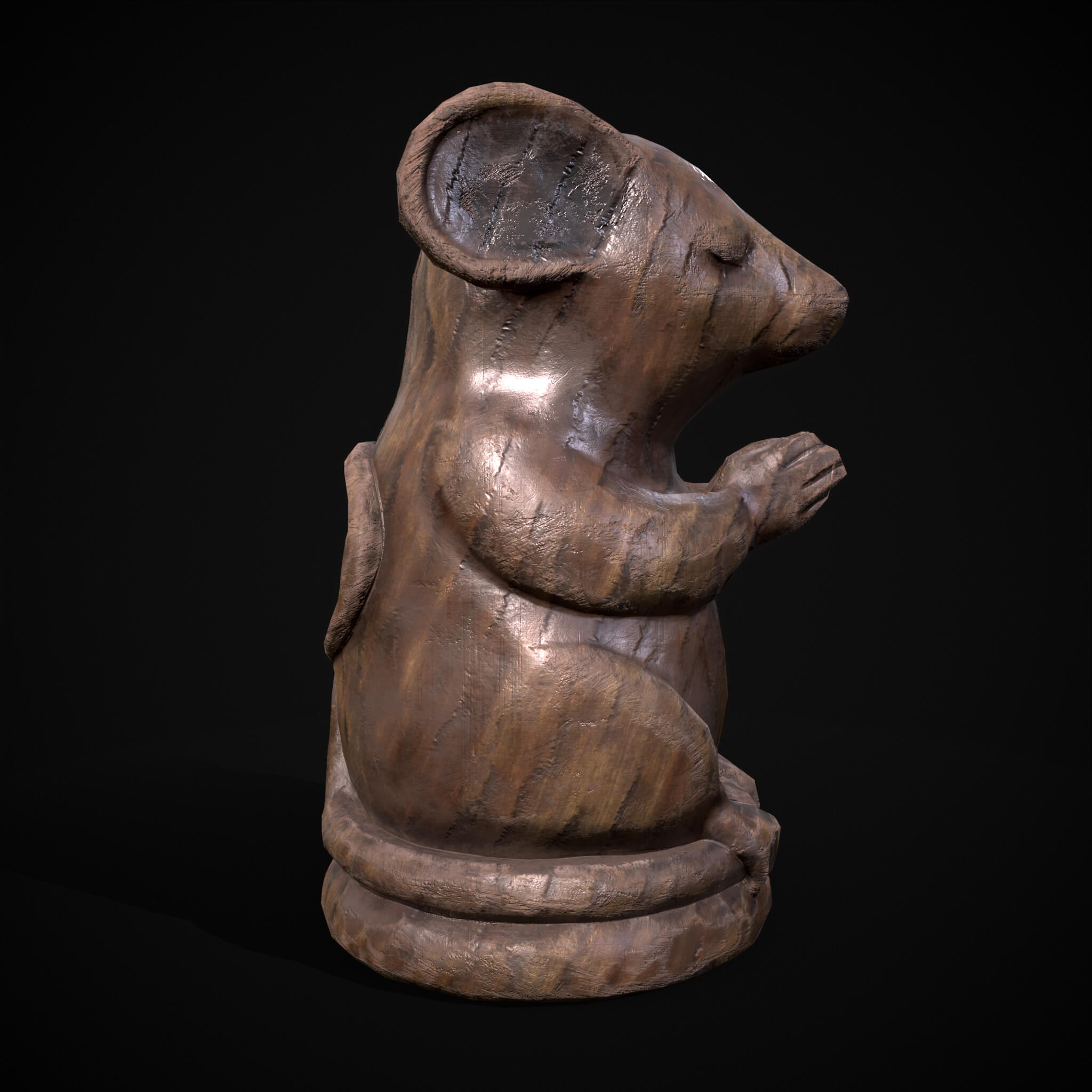 Wooden Praying Mouse Toy - 3D Model by Get Dead Entertainment