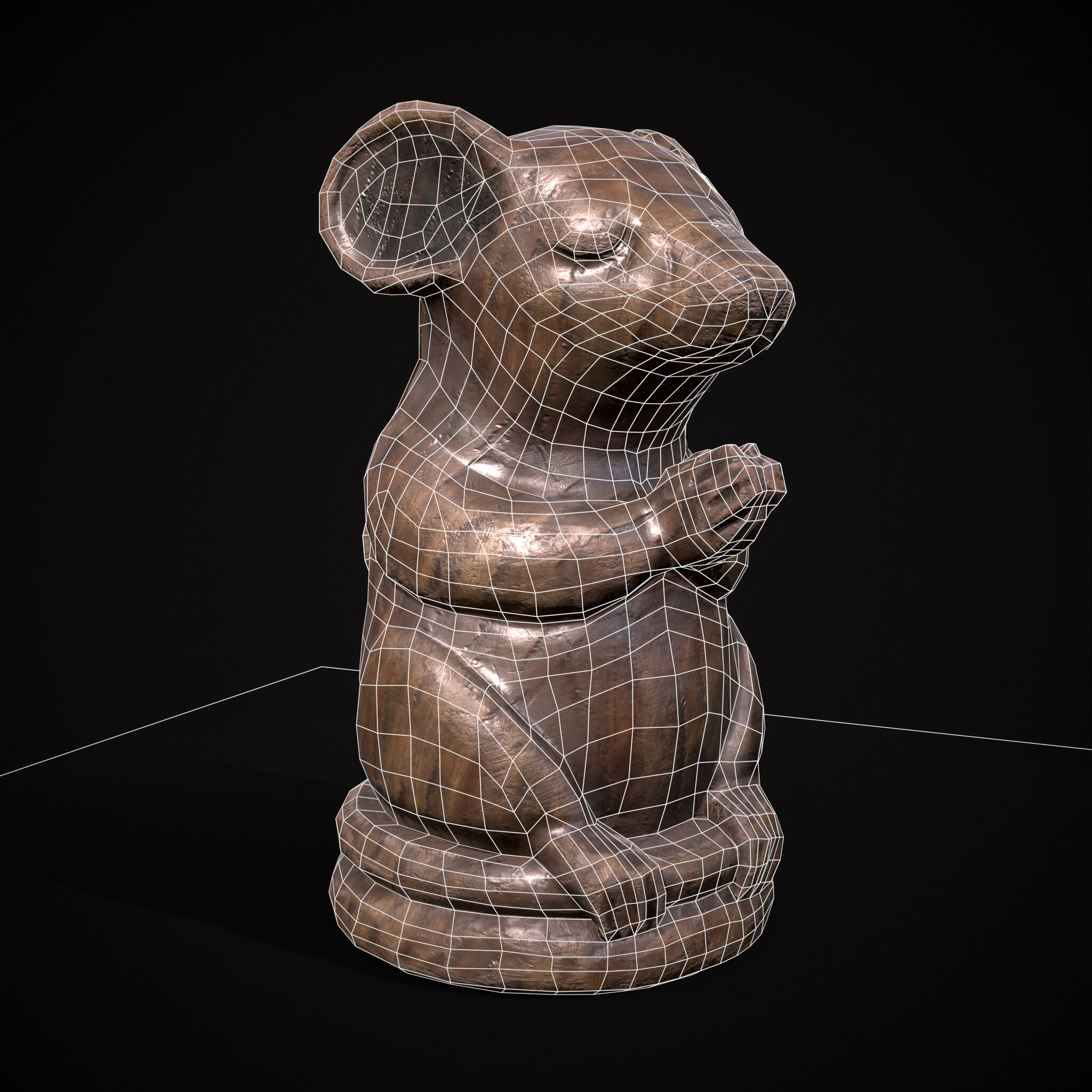 Wooden Praying Mouse Toy - 3D Model by Get Dead Entertainment