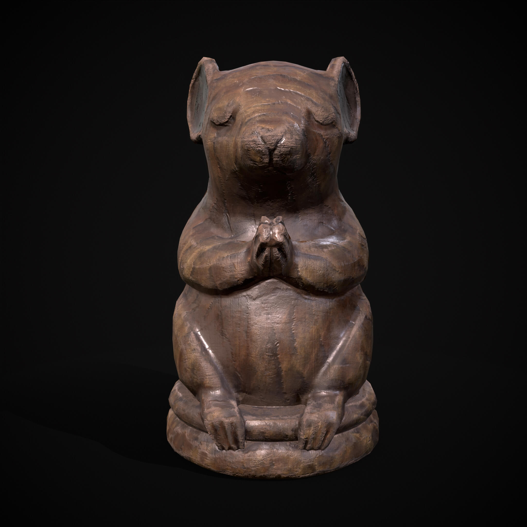 Wooden Praying Mouse Toy - 3D Model by Get Dead Entertainment