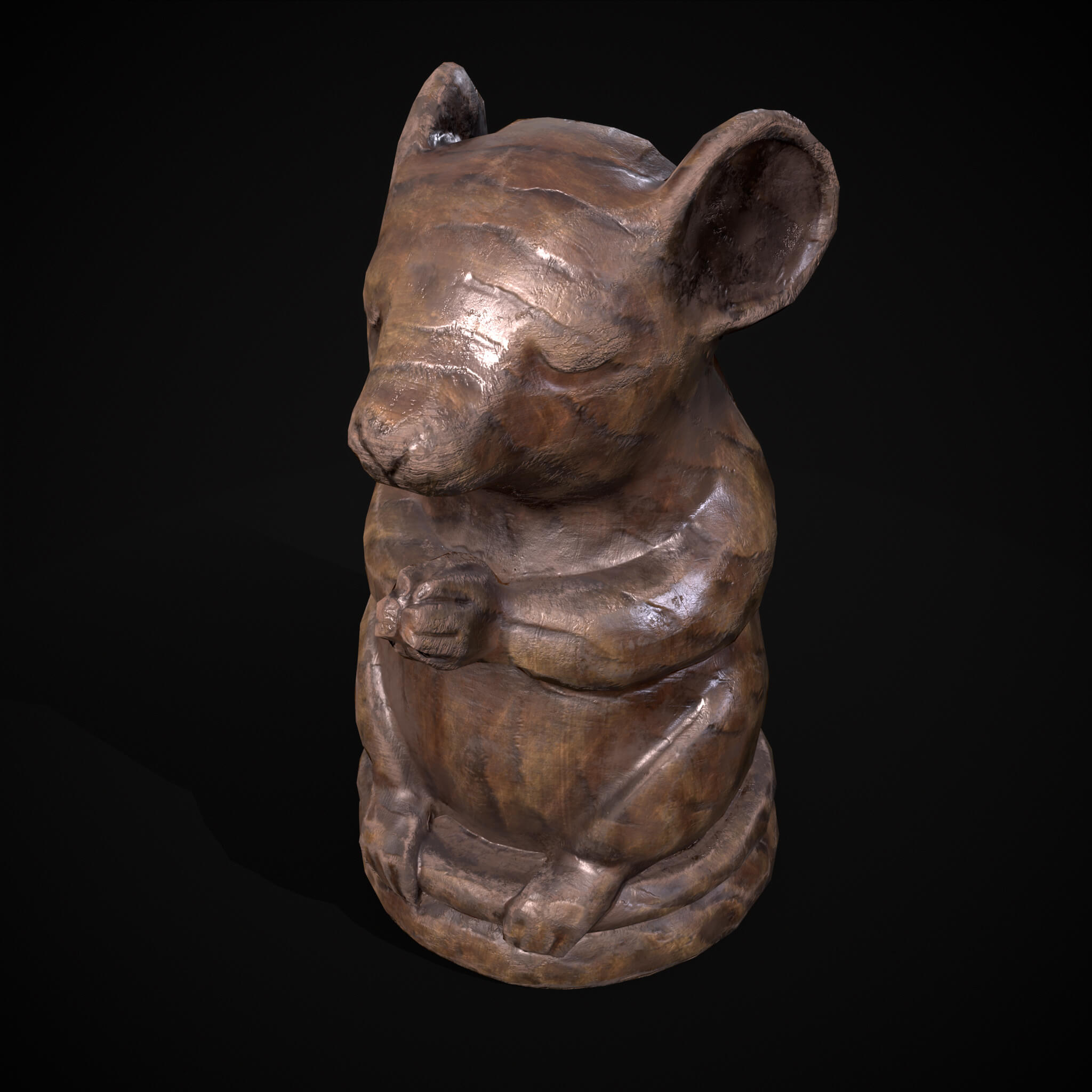 Wooden Praying Mouse Toy - 3D Model by Get Dead Entertainment