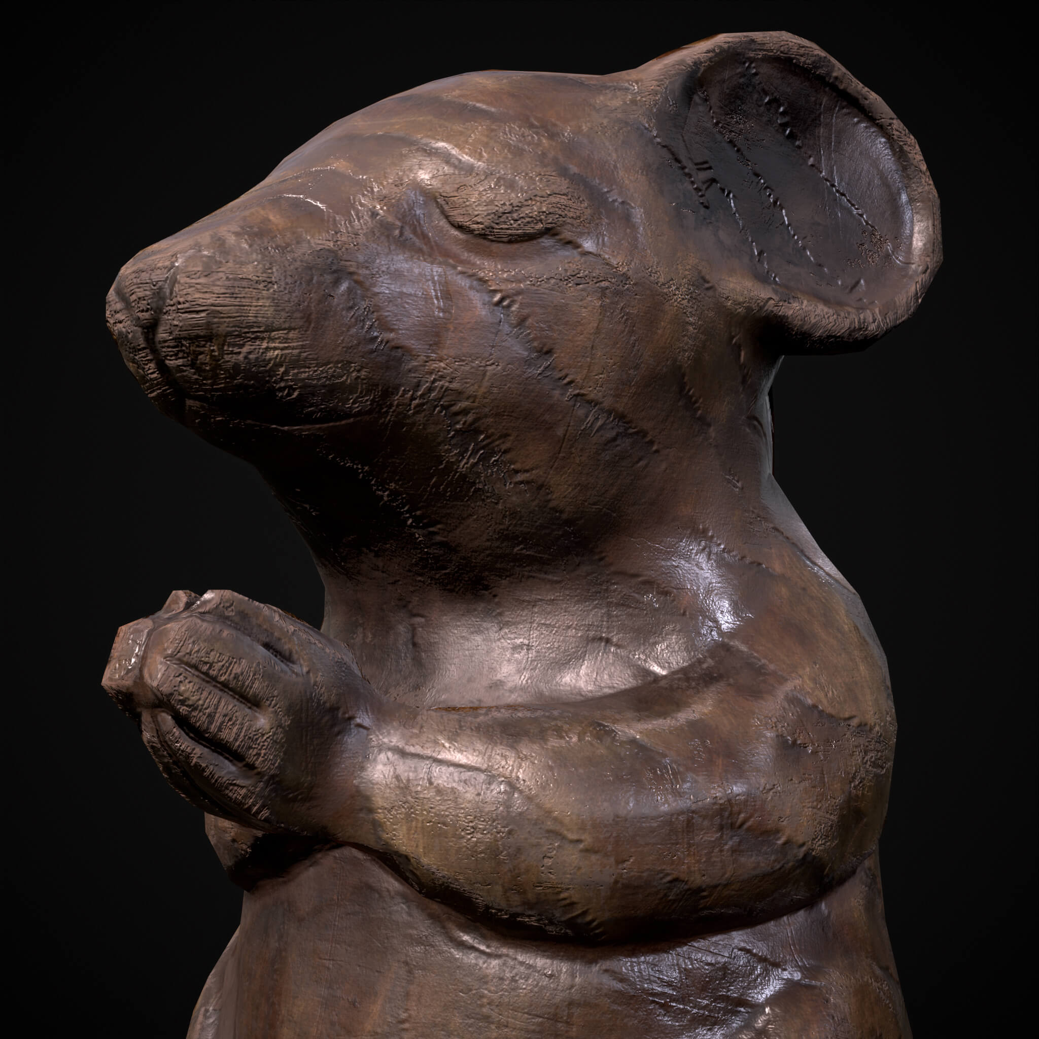 Wooden Praying Mouse Toy - 3D Model by Get Dead Entertainment