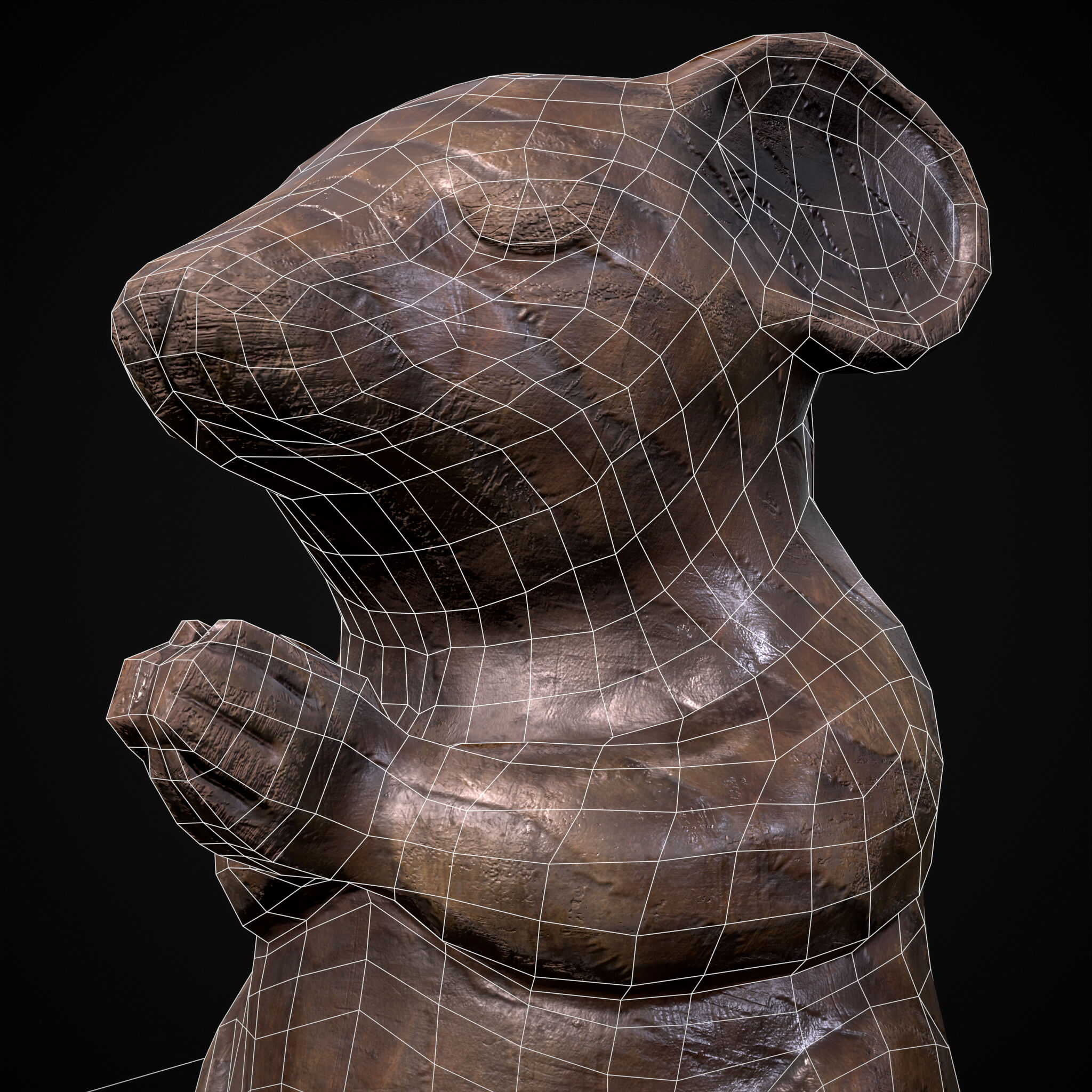 Wooden Praying Mouse Toy - 3D Model by Get Dead Entertainment