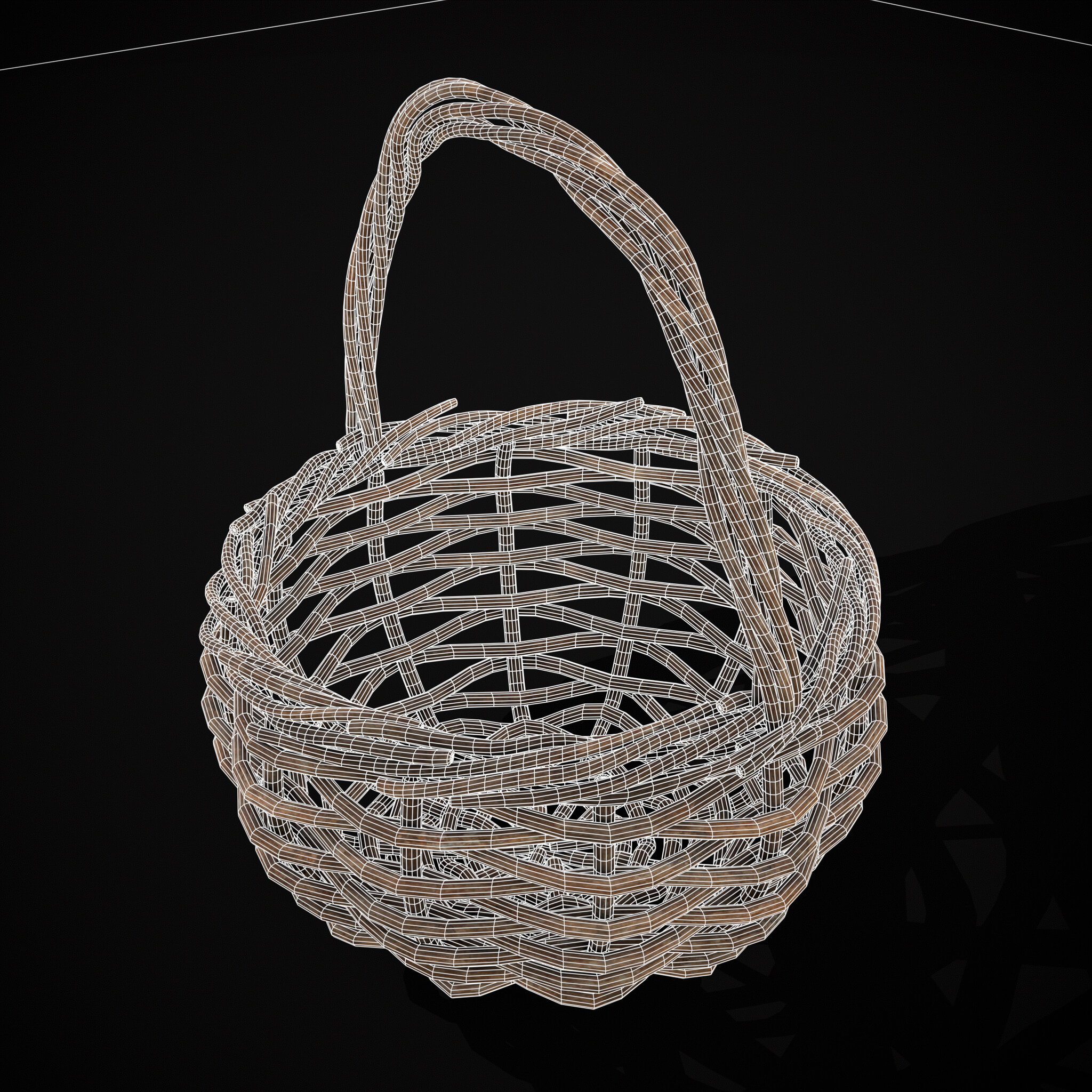 Wooden Root Basket - 3D Model by Get Dead Entertainment