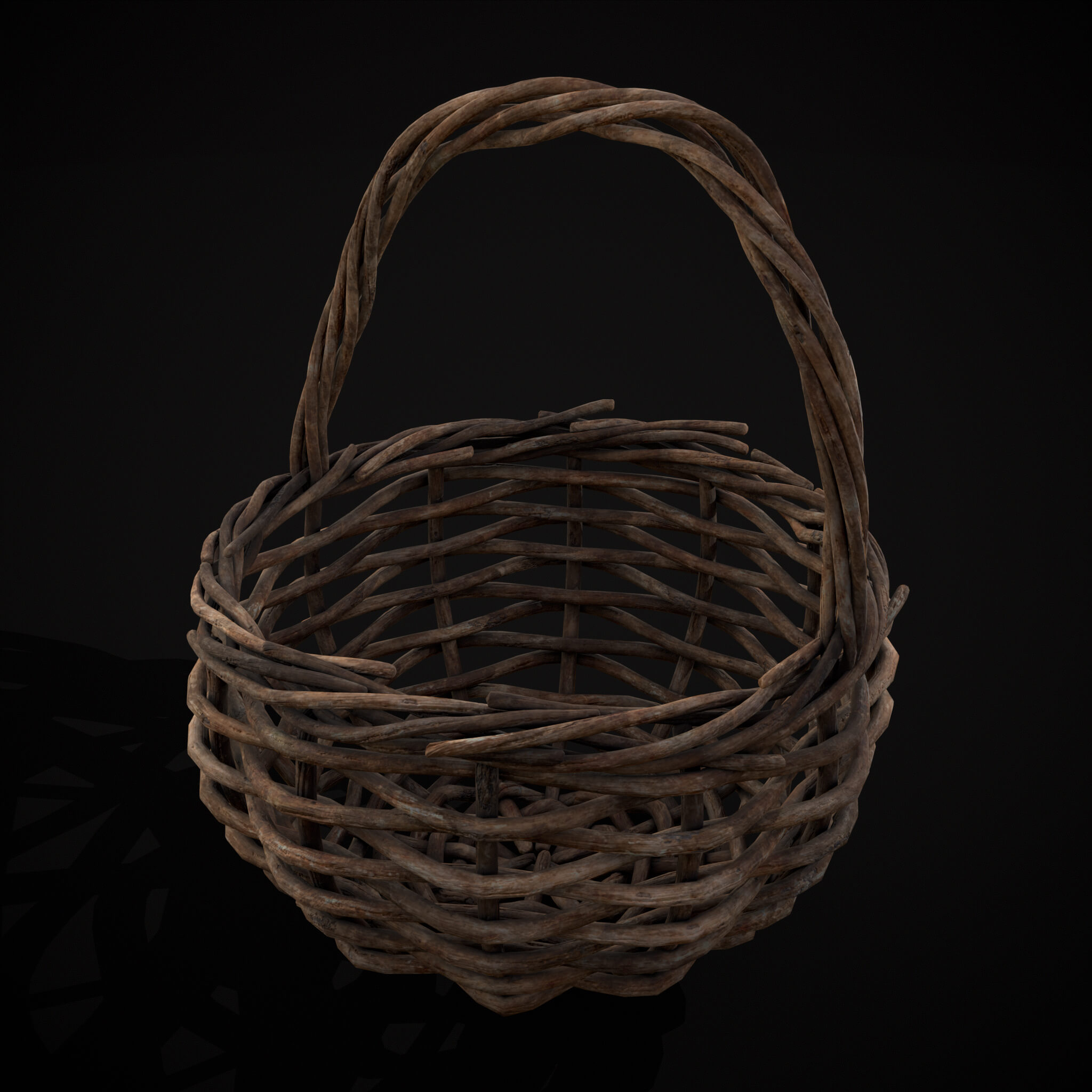 Wooden Root Basket - 3D Model by Get Dead Entertainment