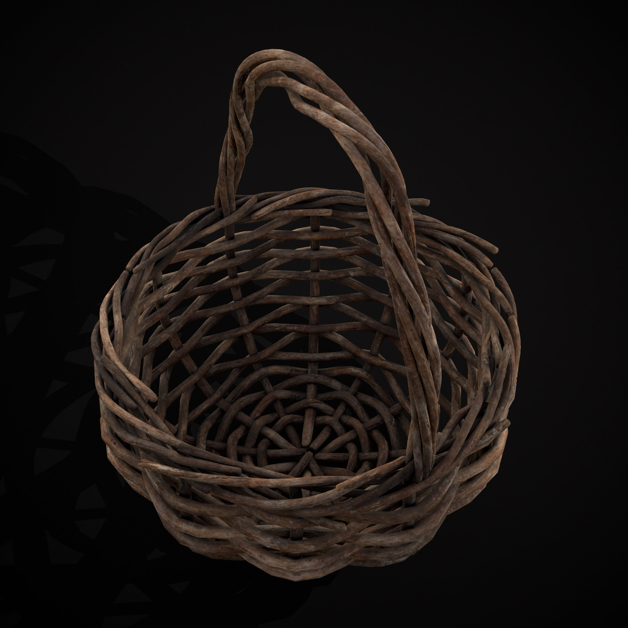 Wooden Root Basket - 3D Model by Get Dead Entertainment
