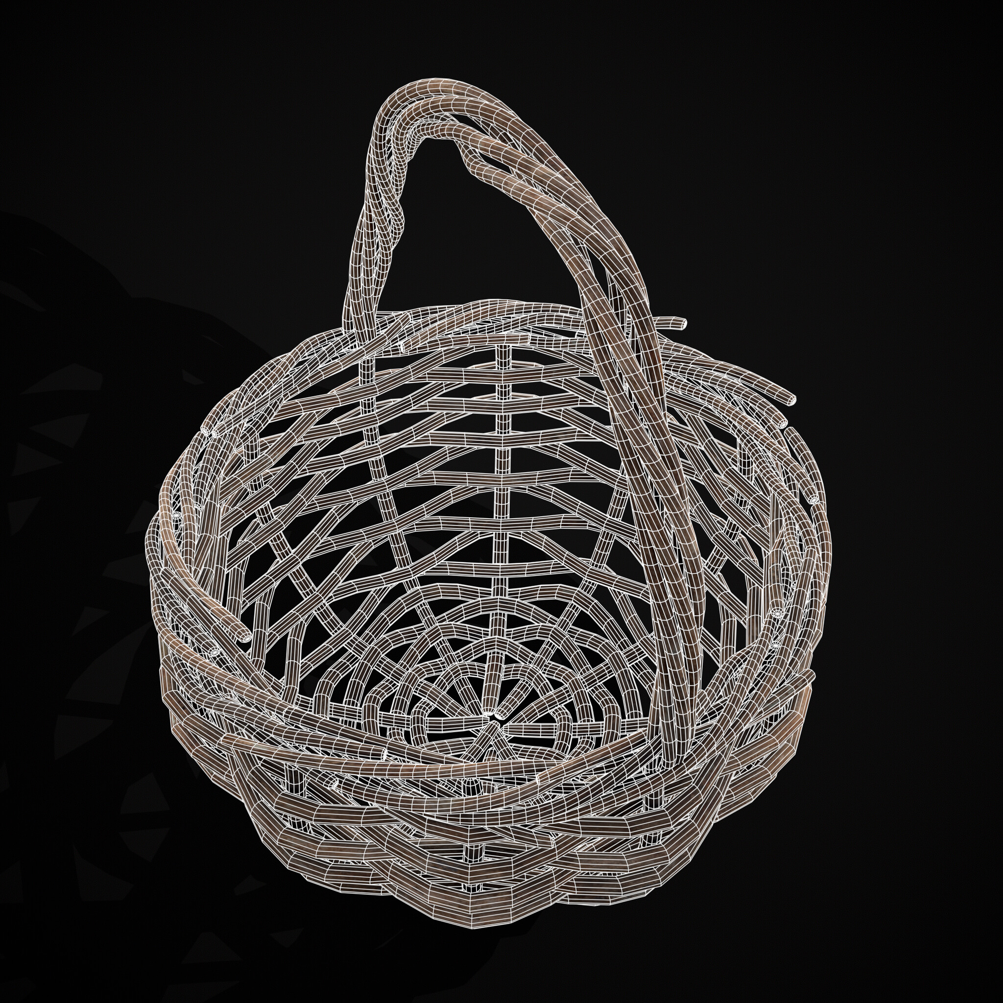 Wooden Root Basket - 3D Model by Get Dead Entertainment