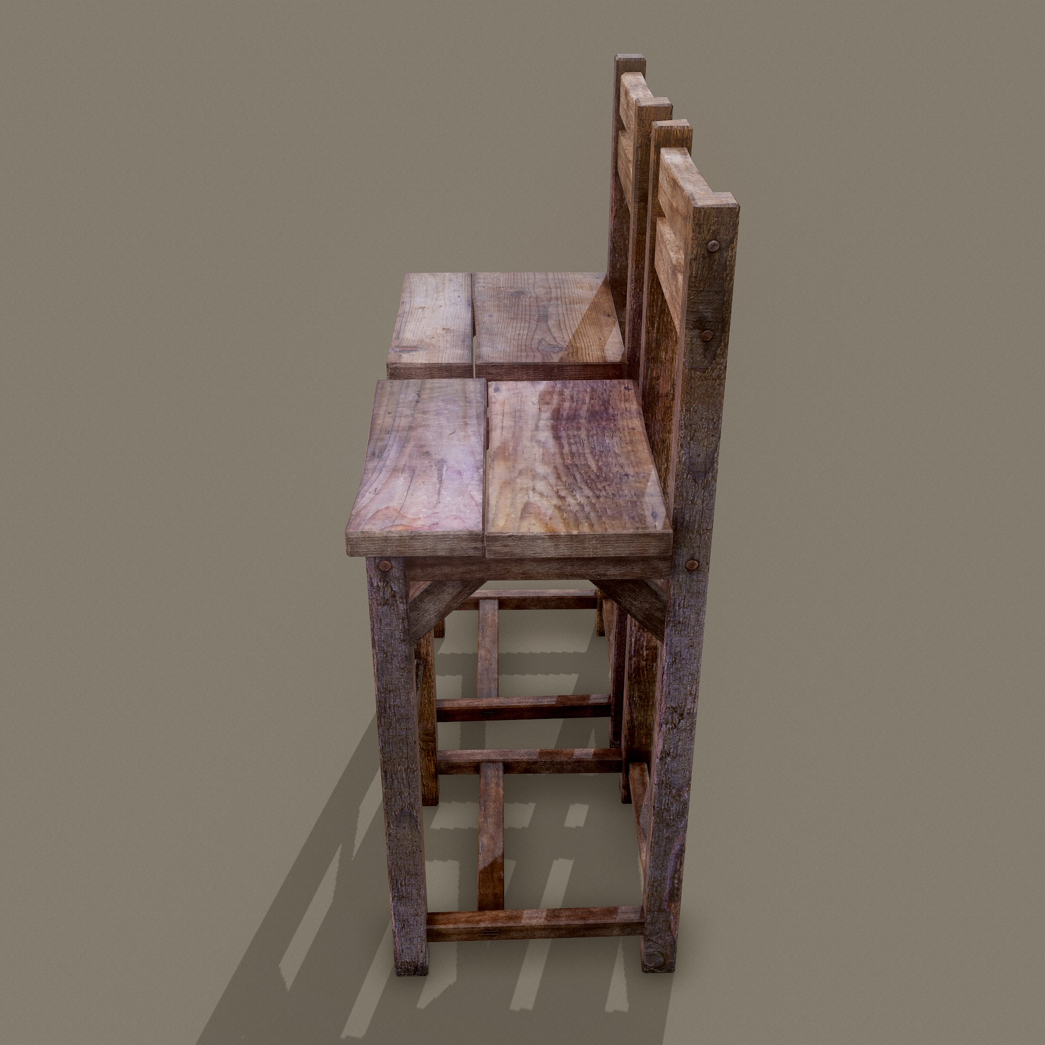 Wooden Tavern Highchairs - 3D Model by Get Dead Entertainment