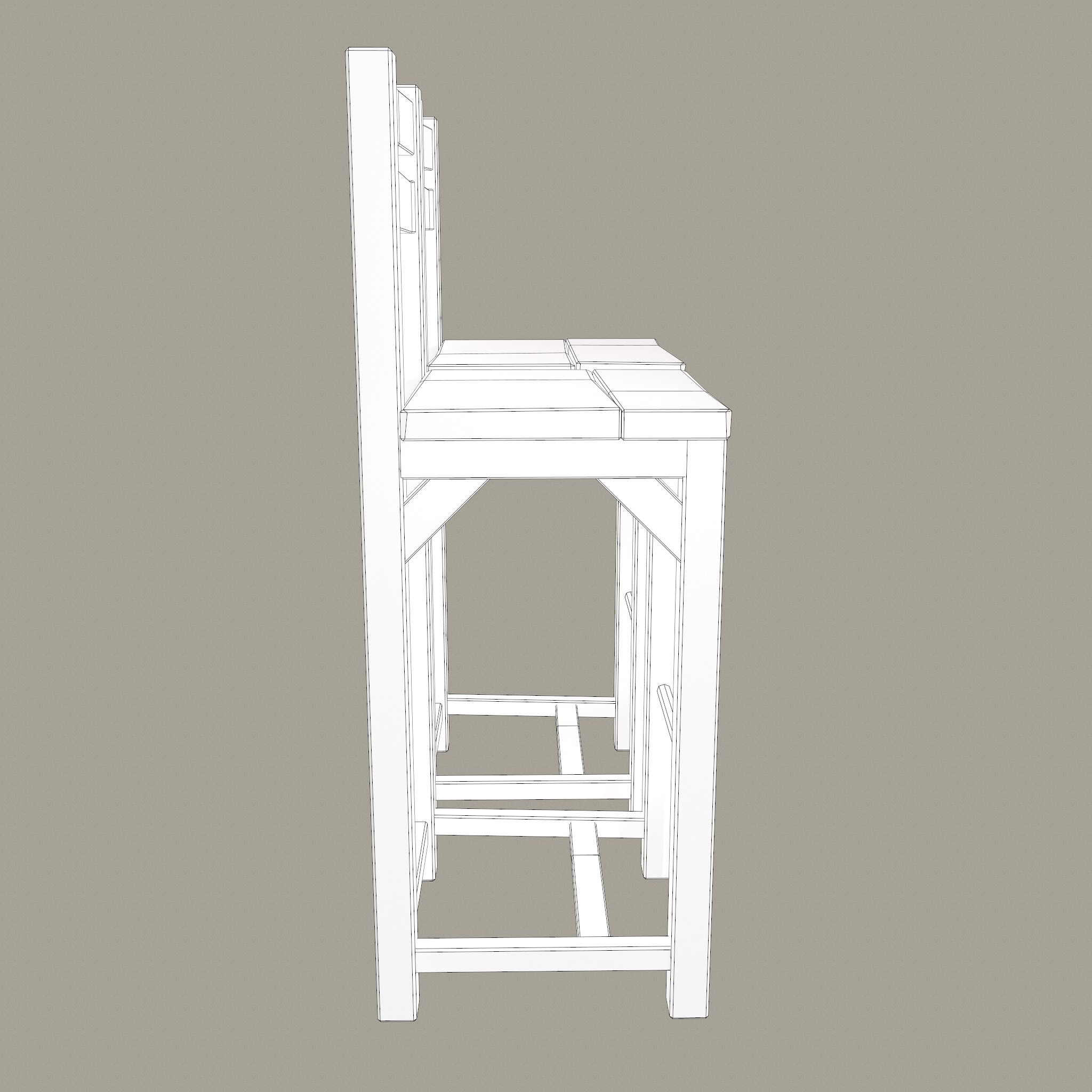 Wooden Tavern Highchairs - 3D Model by Get Dead Entertainment