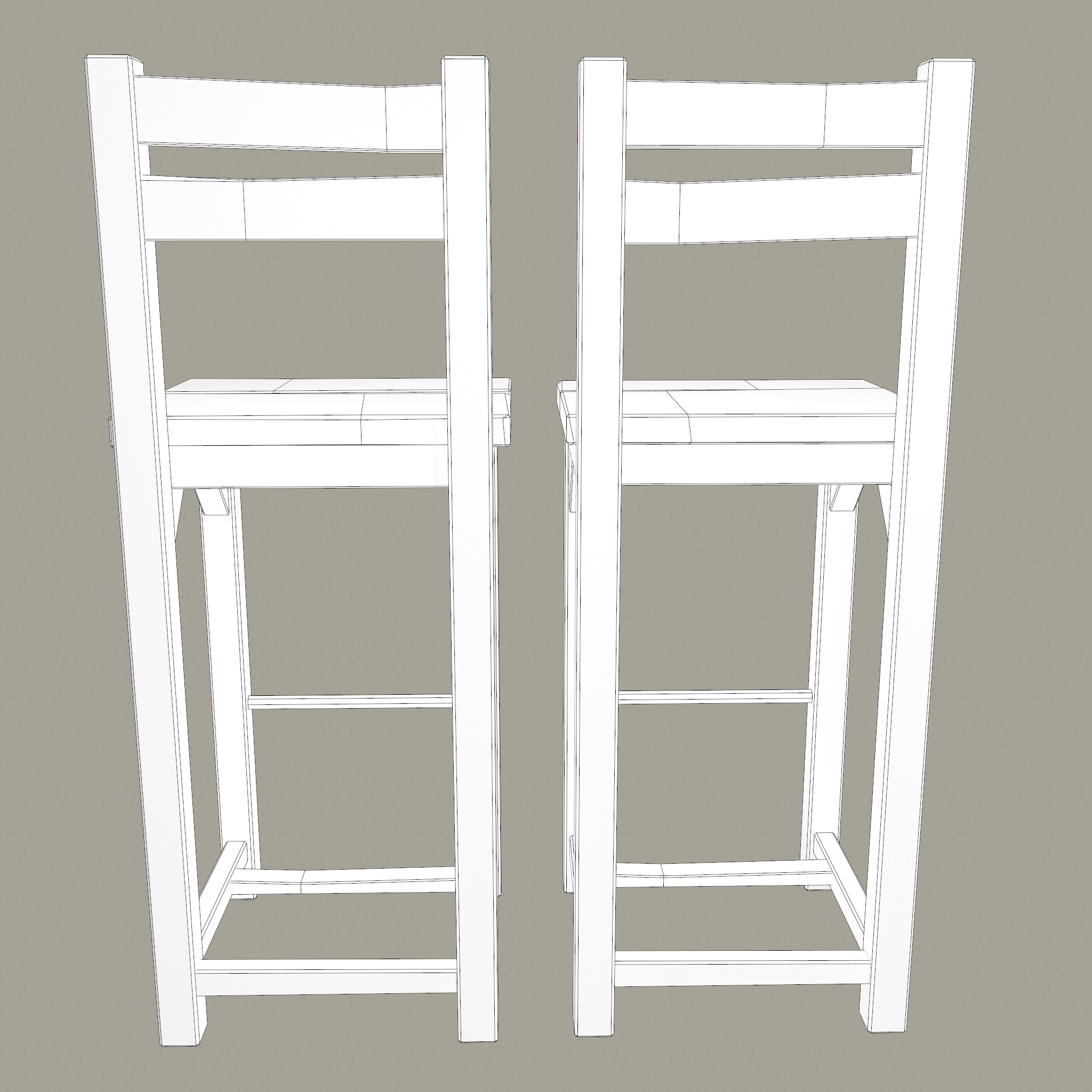 Wooden Tavern Highchairs - 3D Model by Get Dead Entertainment