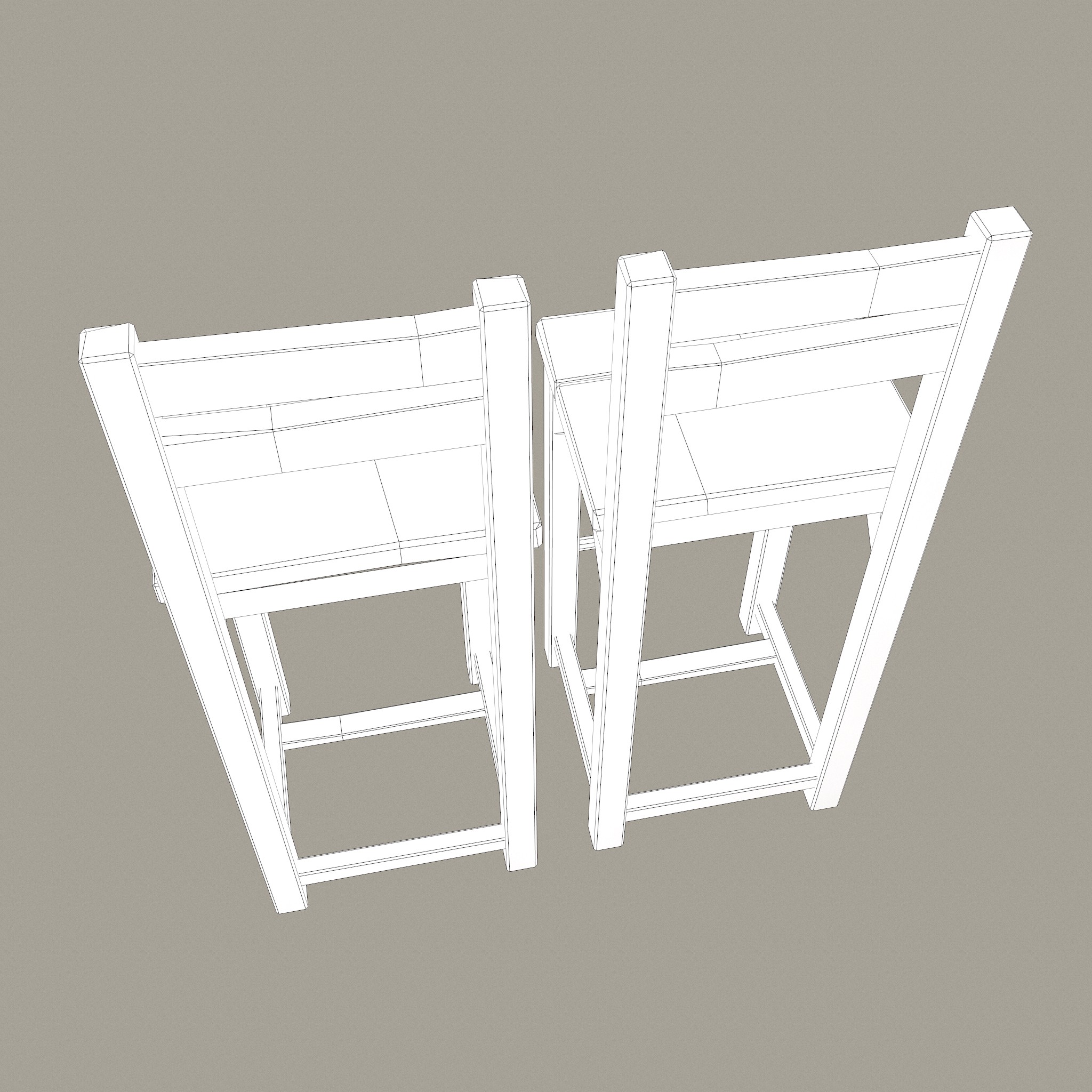 Wooden Tavern Highchairs - 3D Model by Get Dead Entertainment
