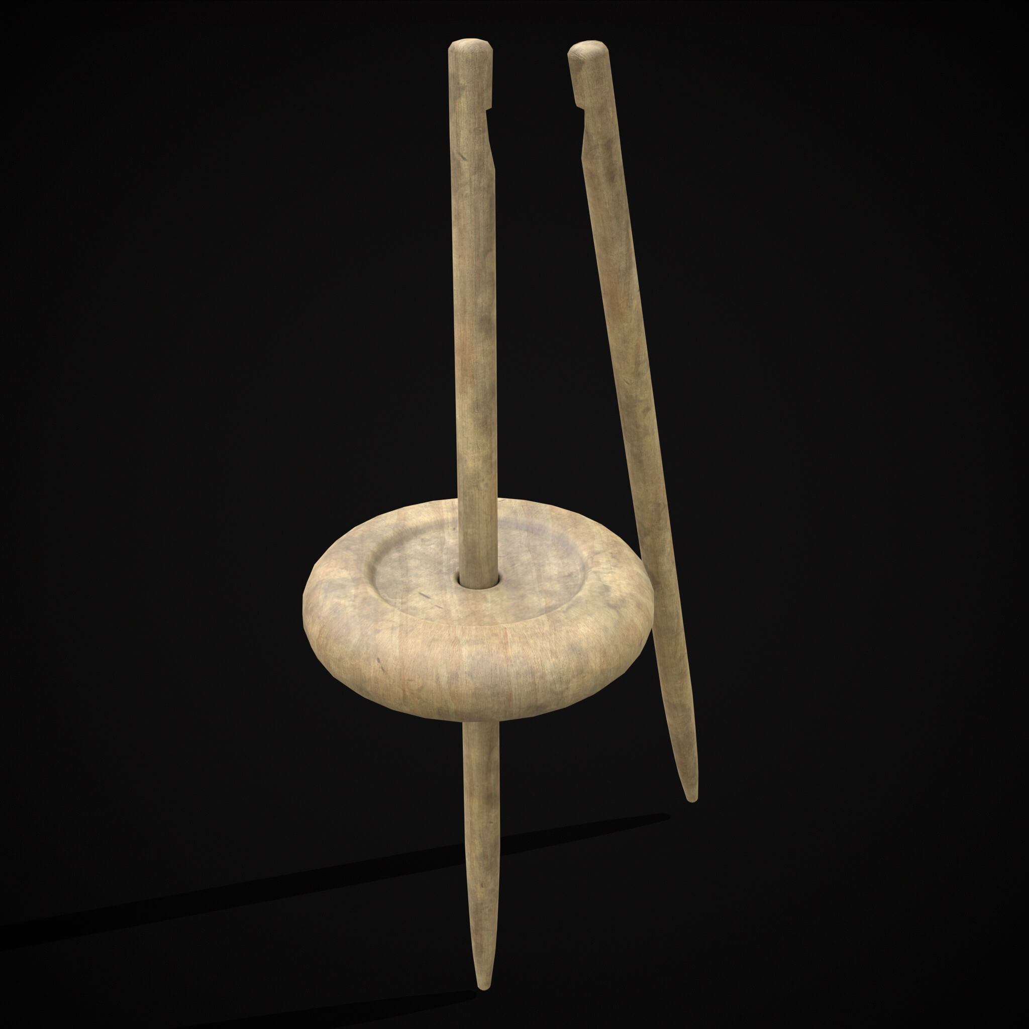Wooden Whorl Spindle - 3D Model by Get Dead Entertainment