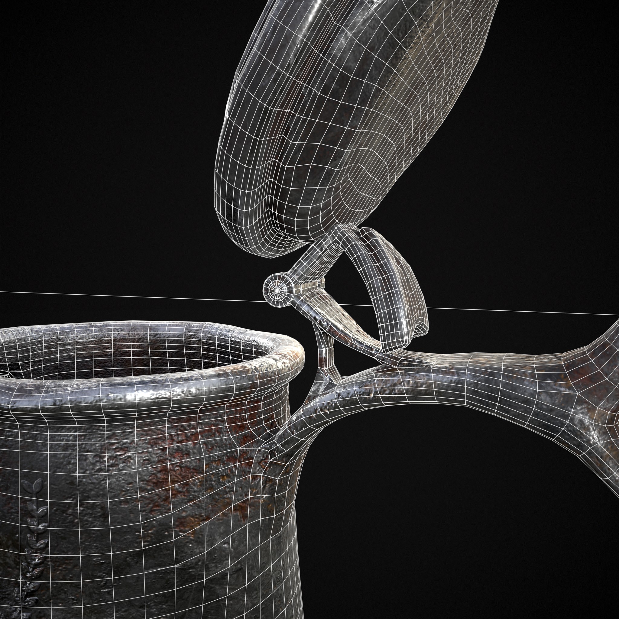 Worn Decorated Pewter Flagon - 3D Model by Get Dead Entertainment