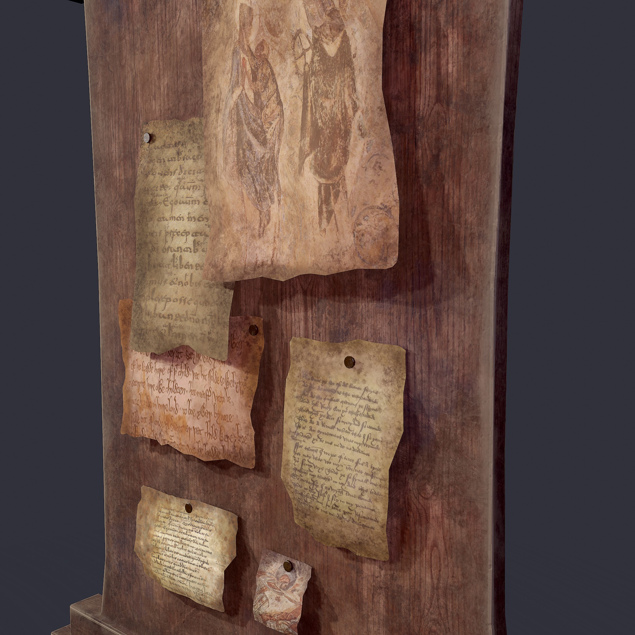 Worn Medieval Notice Board - 3D Model by Get Dead Entertainment