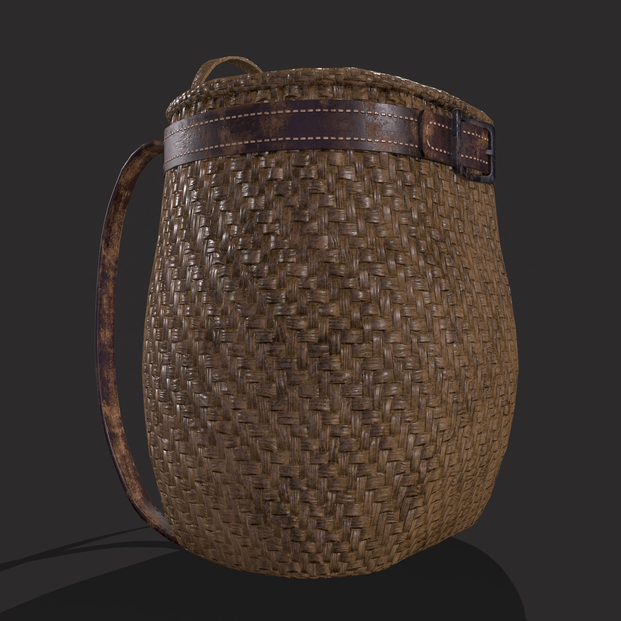 Woven Backpack Basket - 3D Model by Get Dead Entertainment