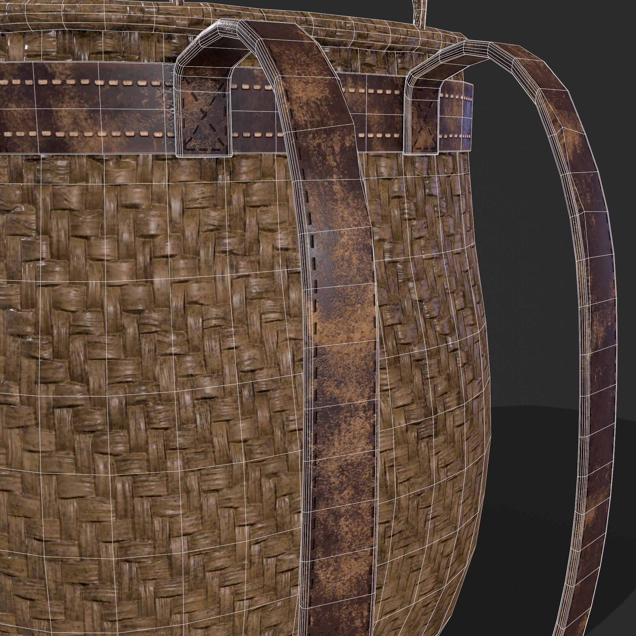 Woven Backpack Basket - 3D Model by Get Dead Entertainment