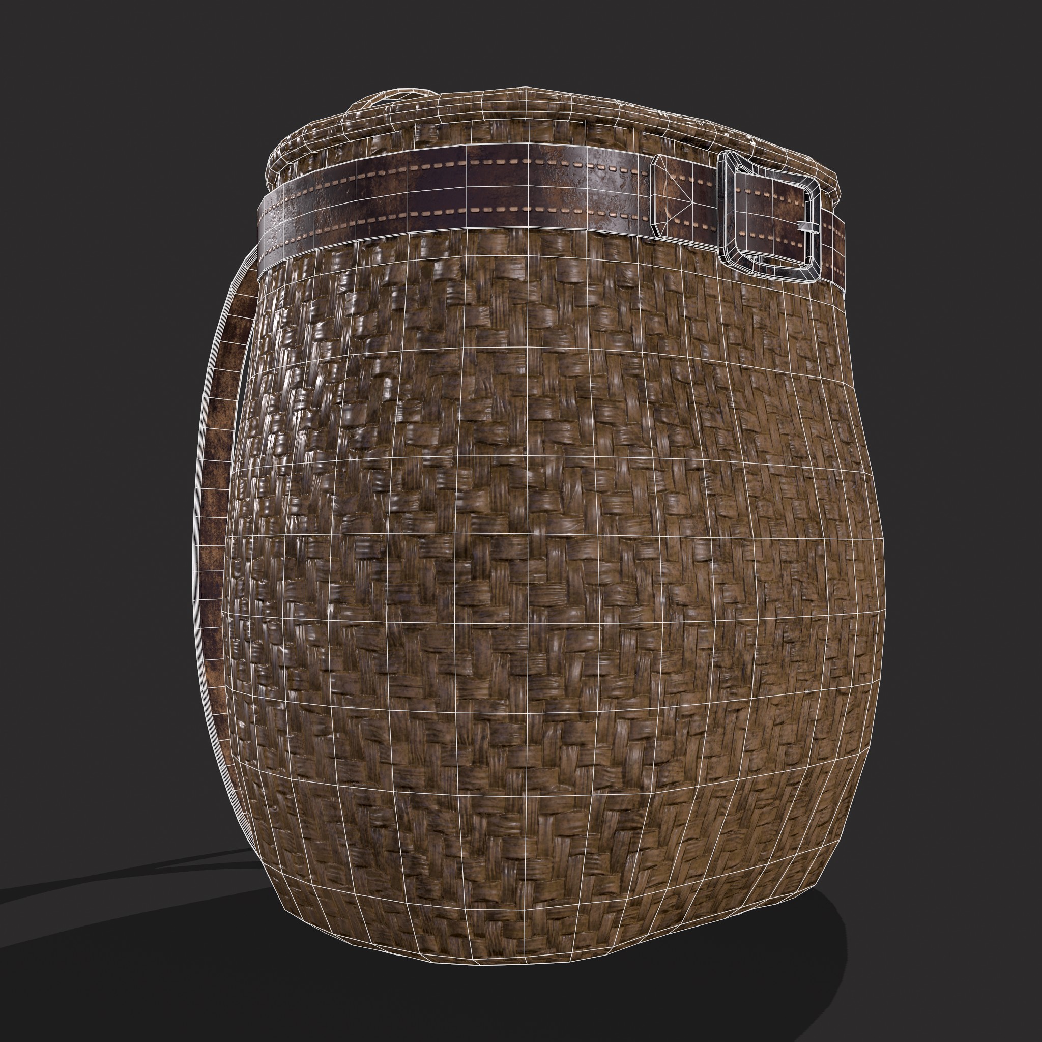 Woven Backpack Basket - 3D Model by Get Dead Entertainment