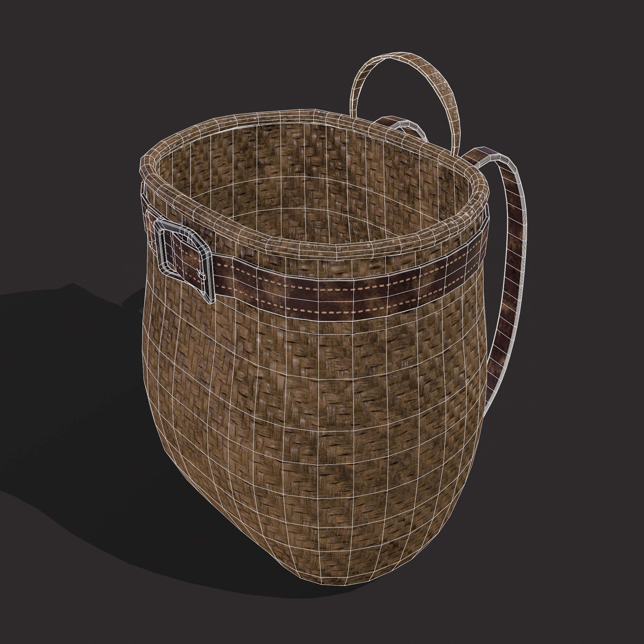 Woven Backpack Basket - 3D Model by Get Dead Entertainment