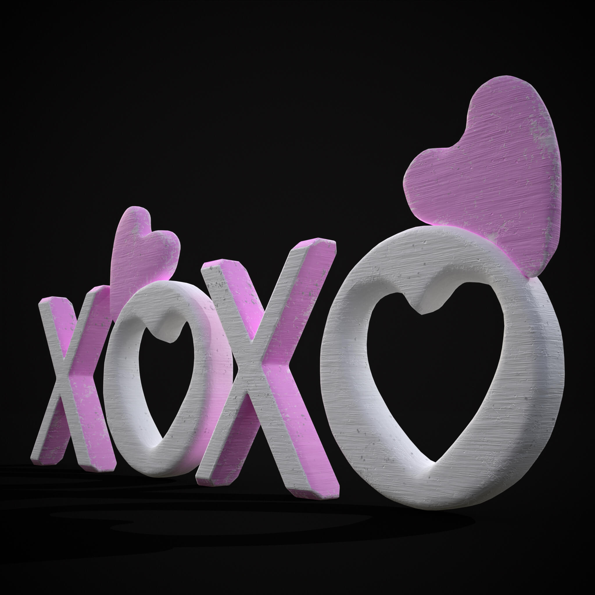 XOXO Wood Lettering - 3D Model by Get Dead Entertainment