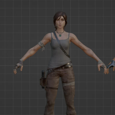 Fortnite Lara Croft All 3 Styles Model by geumy