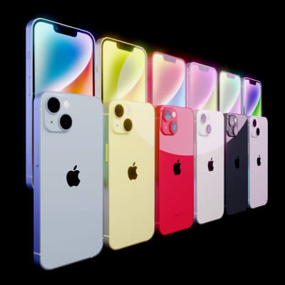 iPhone 14 All Colors - 3D Model by geumy