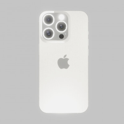 iPhone 15 Pro White Titanium - 3D Model by geumy