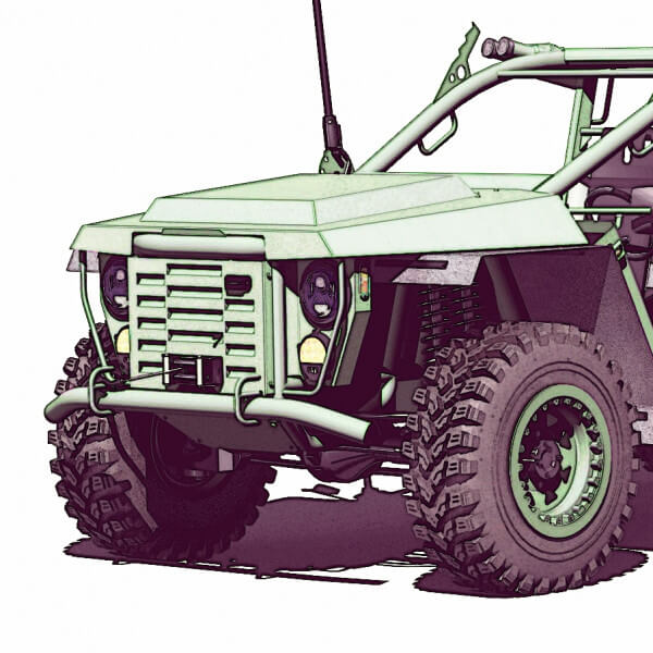 Apoca - armored vehicle concept 3D Render, Digital Art by GGMVDB