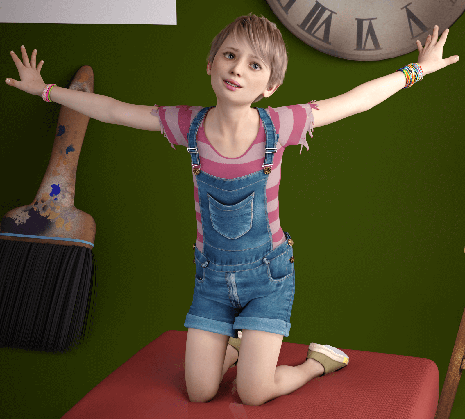 Emma 2 (closer) 3D Render, Digital Art by Ghatanothoa