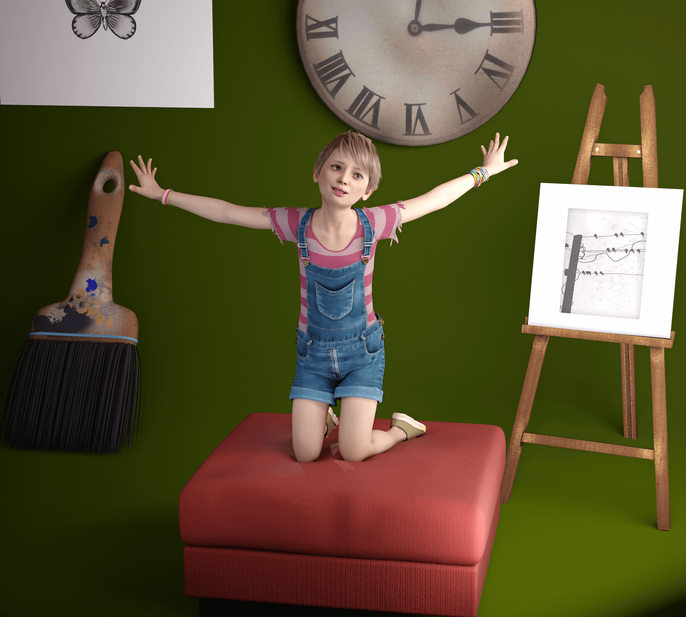 Emma 2 3D Render, Digital Art by Ghatanothoa