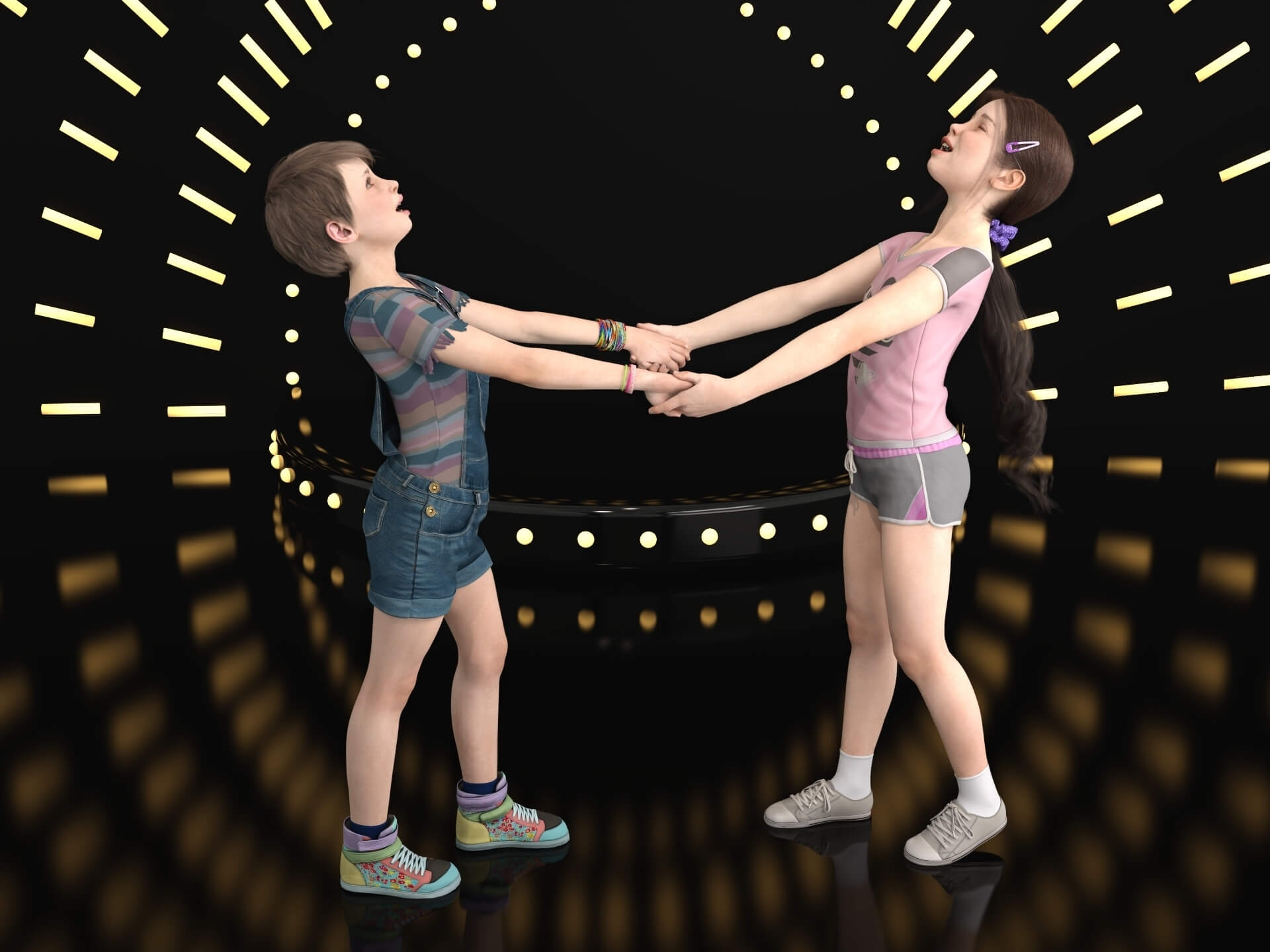 Emma & Larissa 3D Render, Digital Art by Ghatanothoa