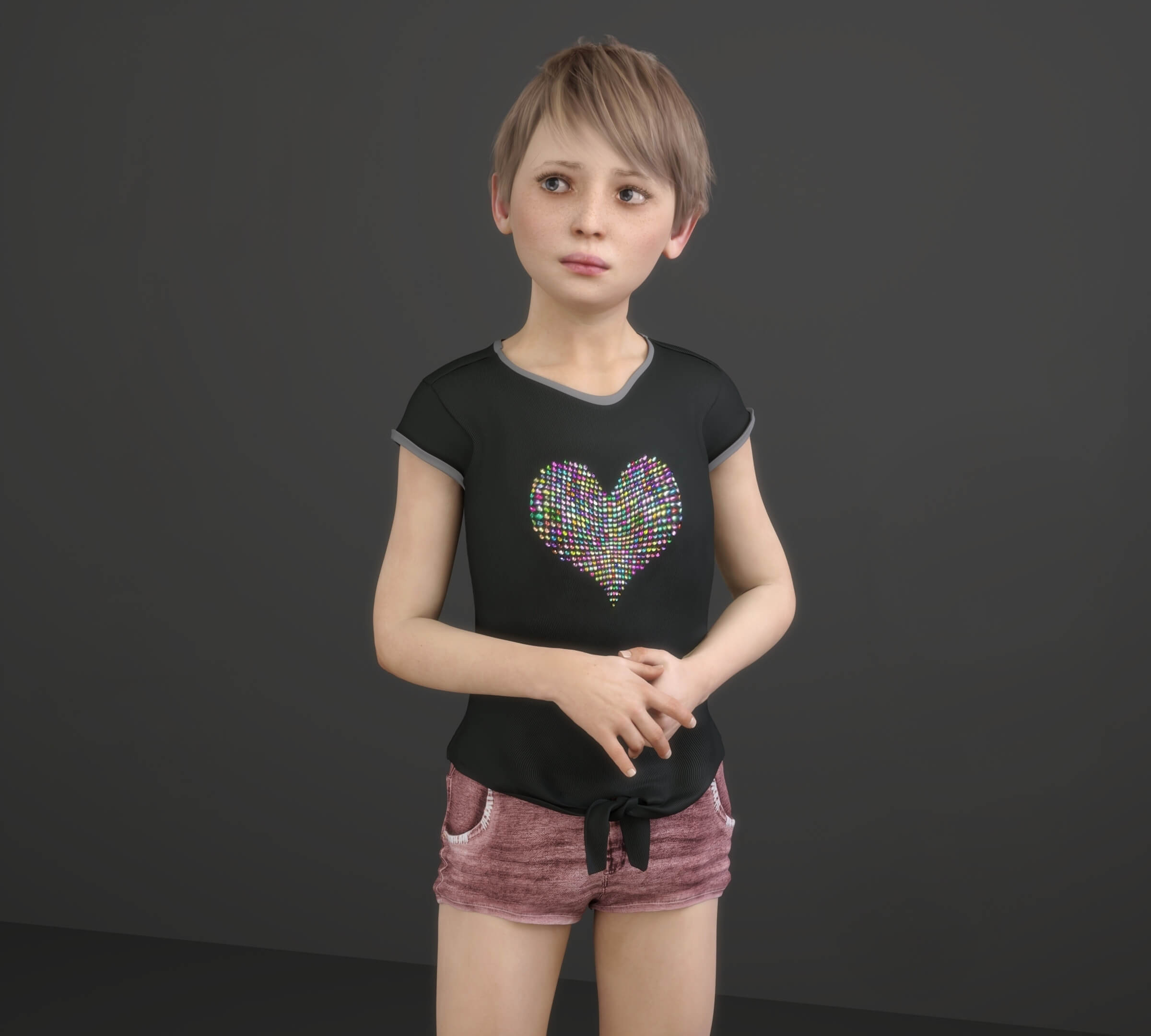 Emma (non-smiling version) 3D Render, Digital Art by Ghatanothoa