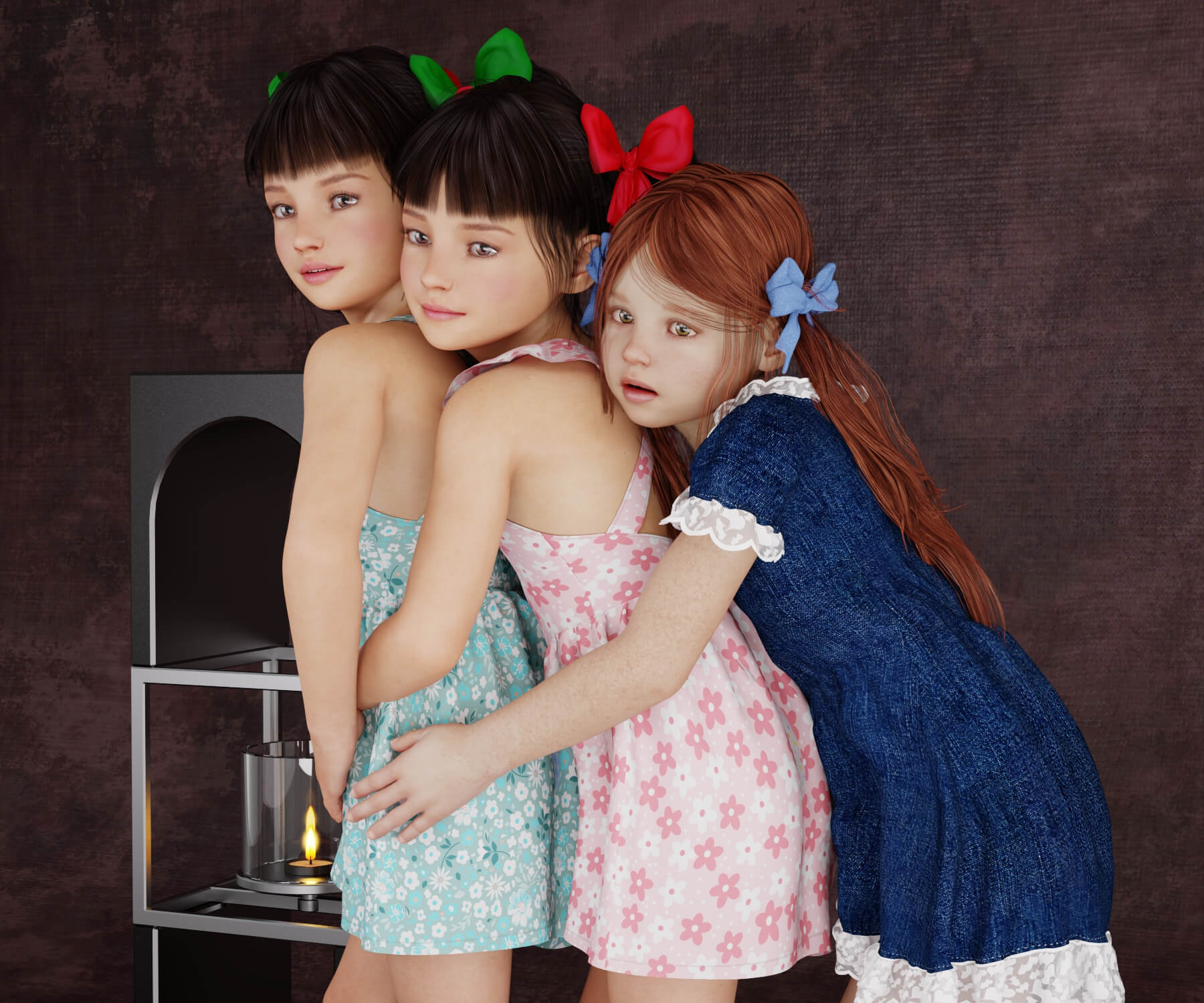 Roxie & Trixie & Paulina (closer versions) 3D Render