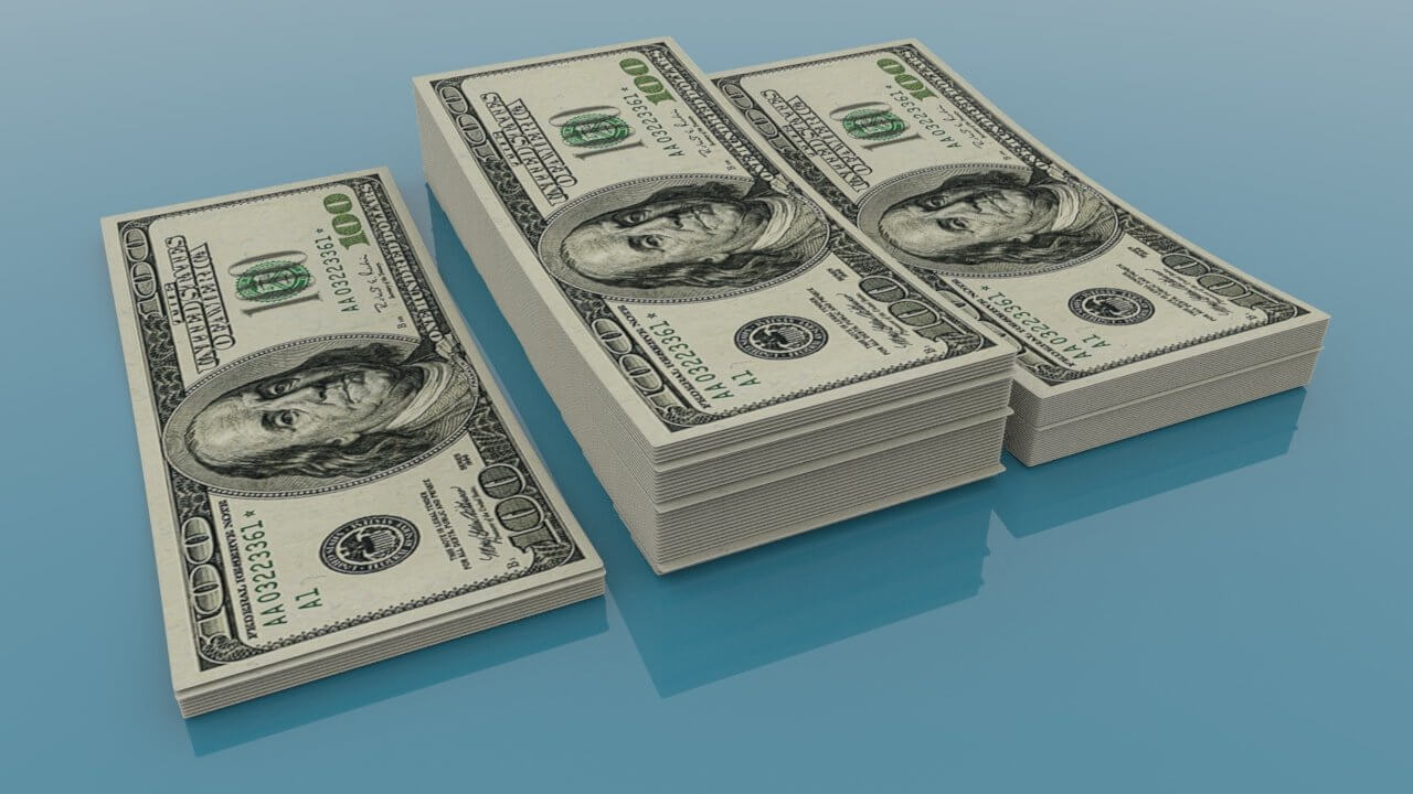 American Dollar - 3D Model by Ghulam Rasool