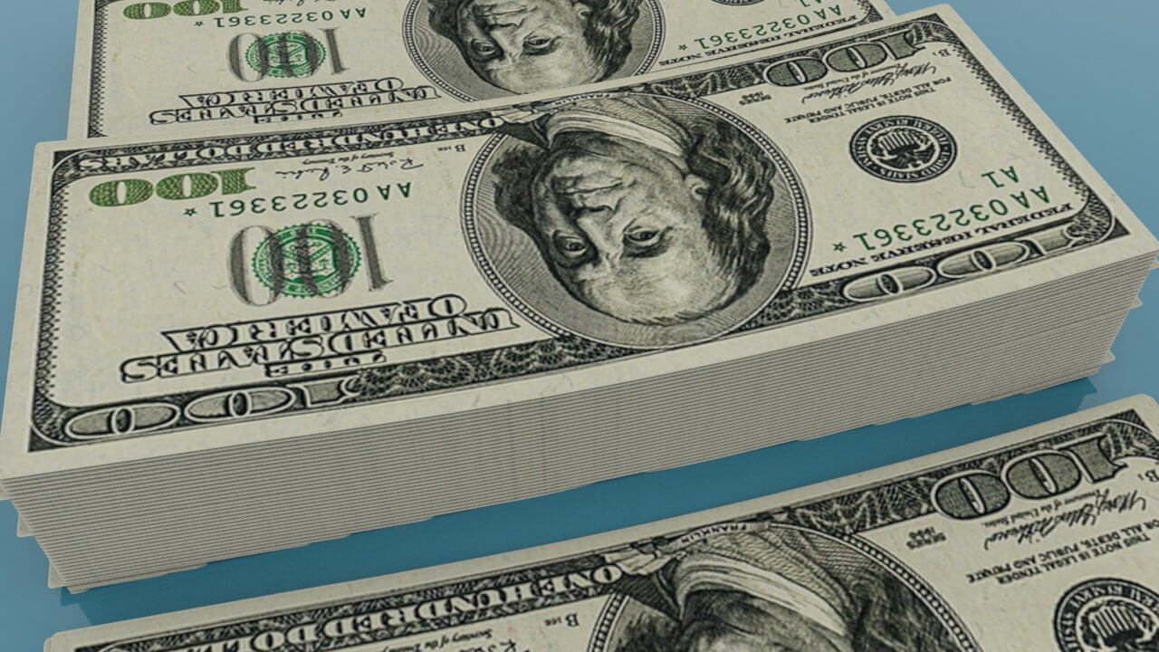 American Dollar - 3D Model by Ghulam Rasool