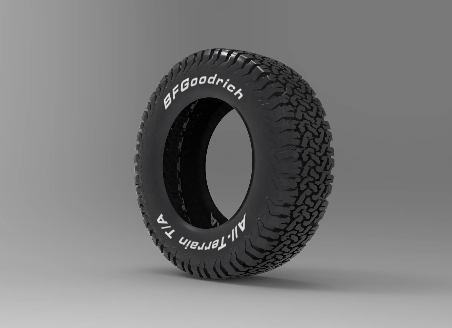 Bf Goodrich All-Terrain Offroad Tire 3D Model by Ghulam Rasool