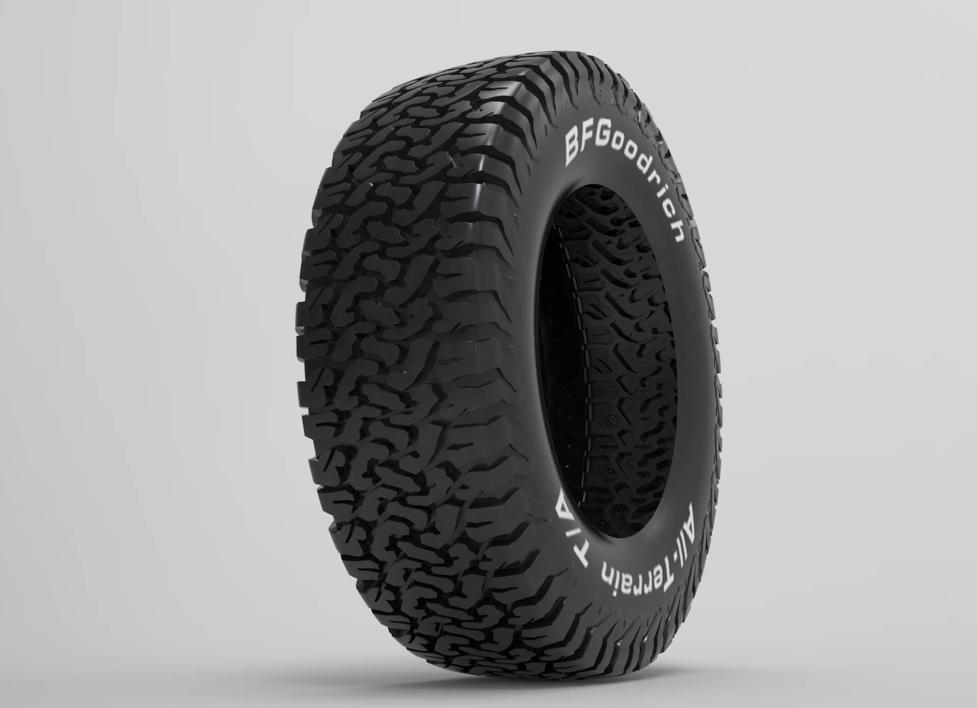 Bf Goodrich All-Terrain Offroad Tire 3D Model by Ghulam Rasool