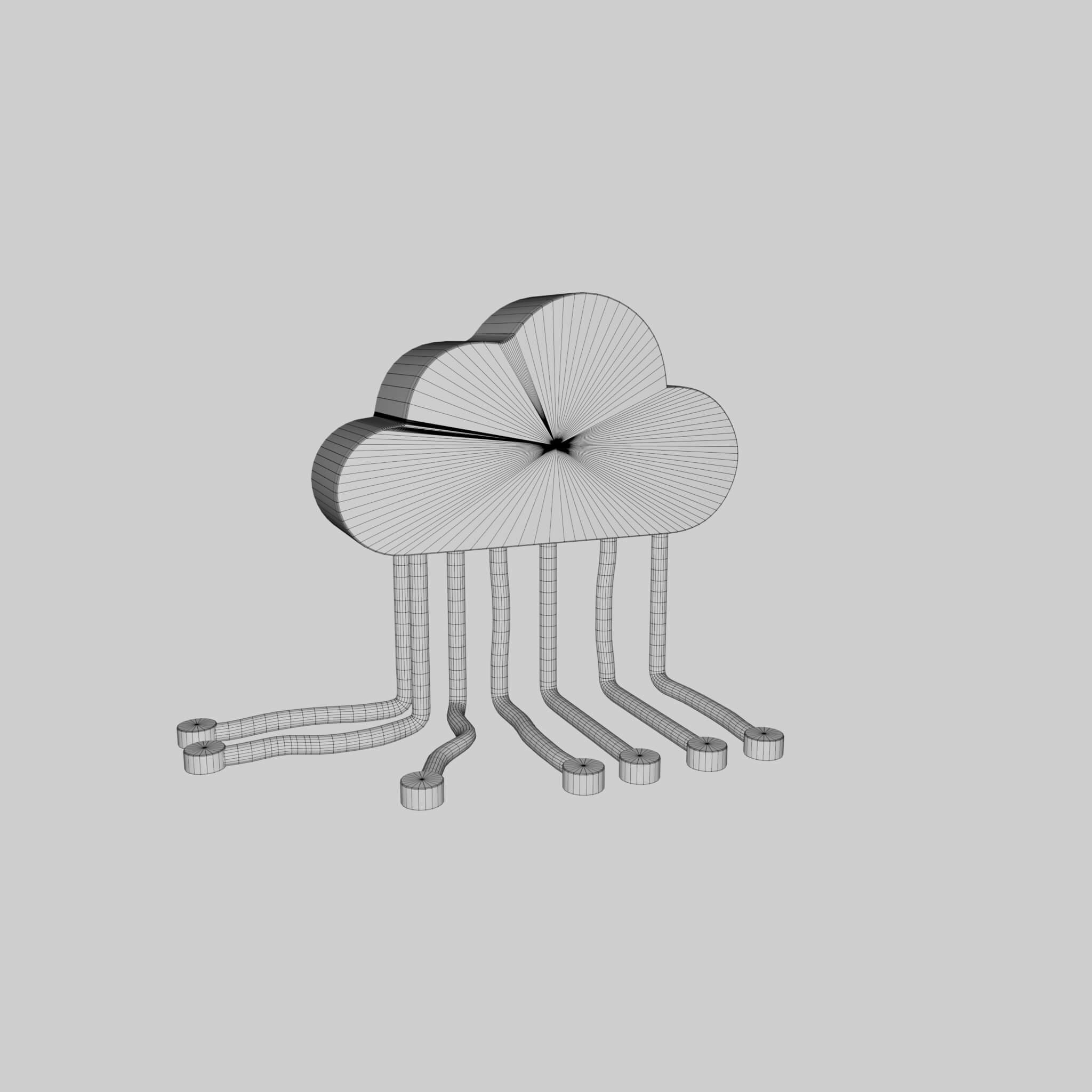 Cloud Network 3D Model by Ghulam Rasool