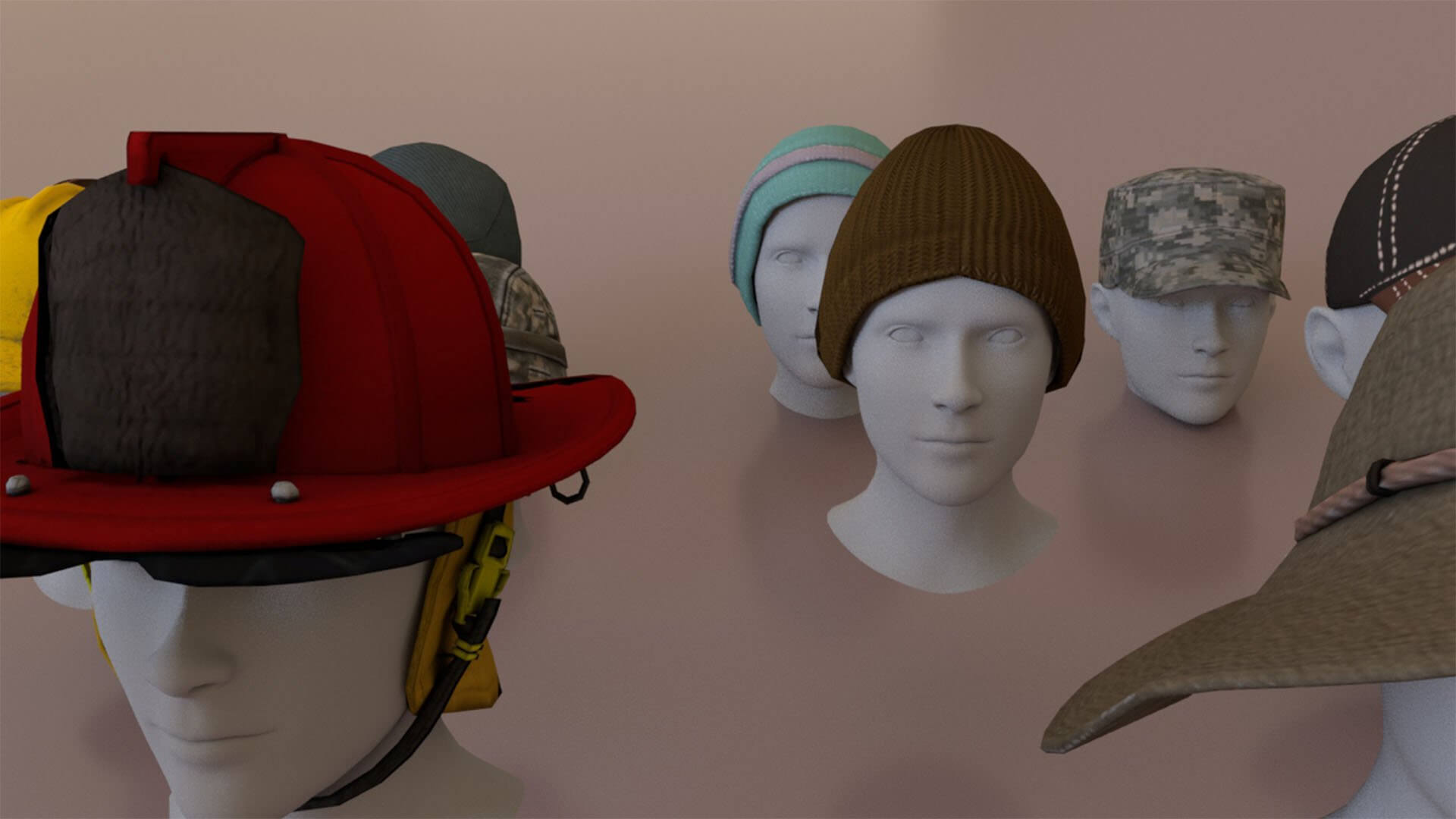 Helmet Caps Pack - 3D Model by Ghulam Rasool