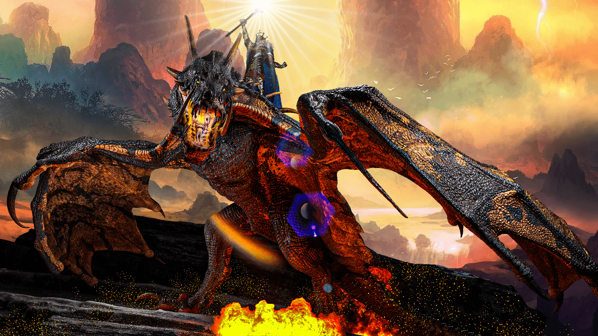 Dragon's Ascendance A Realm Conquered in Unity. 3D Render