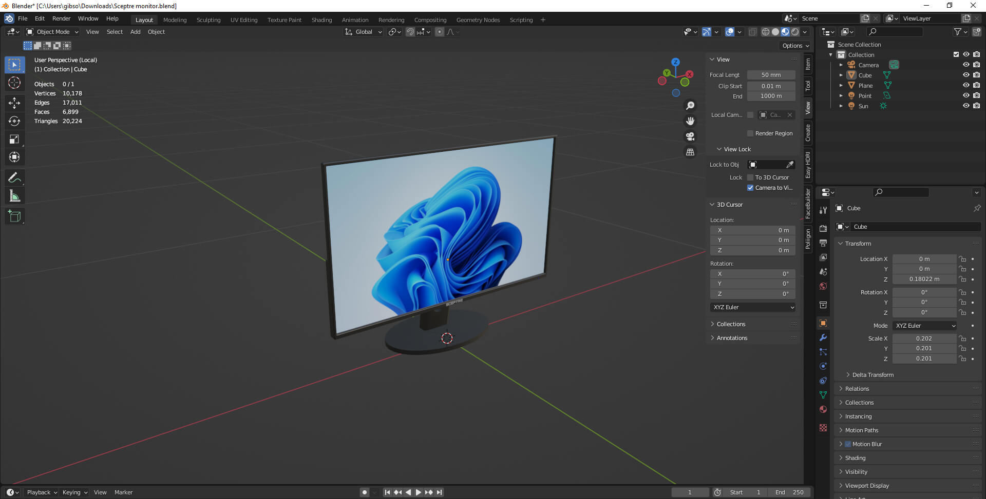 Desktop Monitor - 3D Model by Gibson K