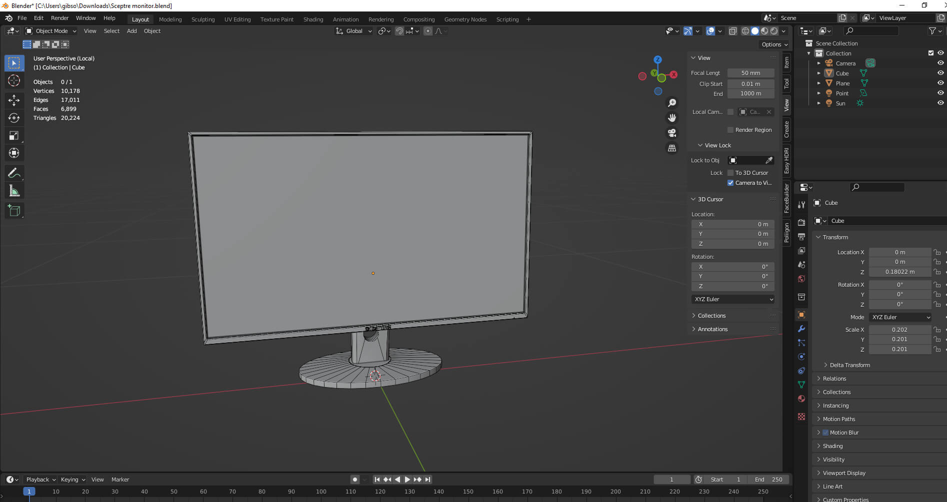 Desktop Monitor - 3D Model by Gibson K