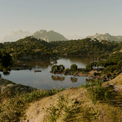 Lake Environment - 3D Model by Gibson K