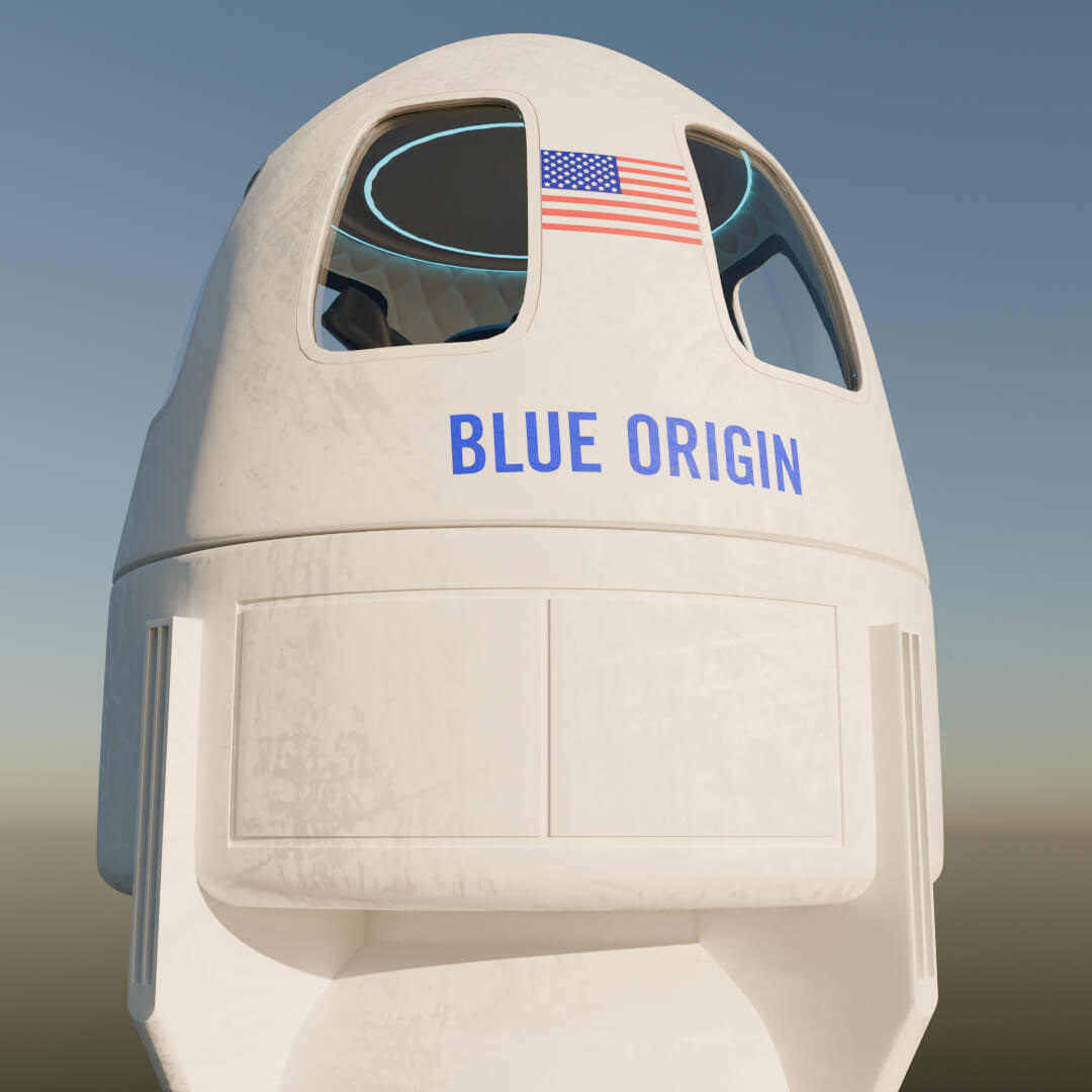 Blue Origin New Shepard - 3D Model by Gibson K
