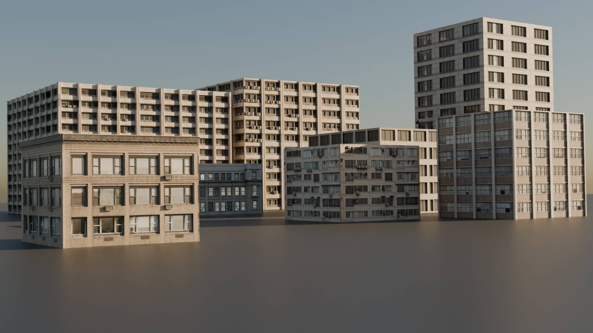 Realistic Building Asset Pack: Buildings and Shops - 3D Model by Gibson K