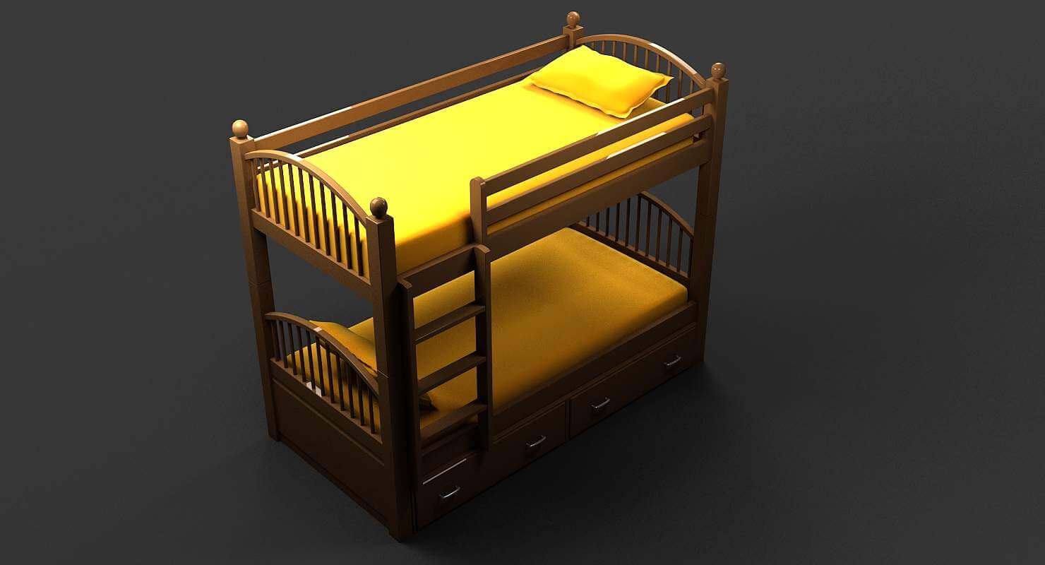 Bunk Bed - 3D Model by Giimann