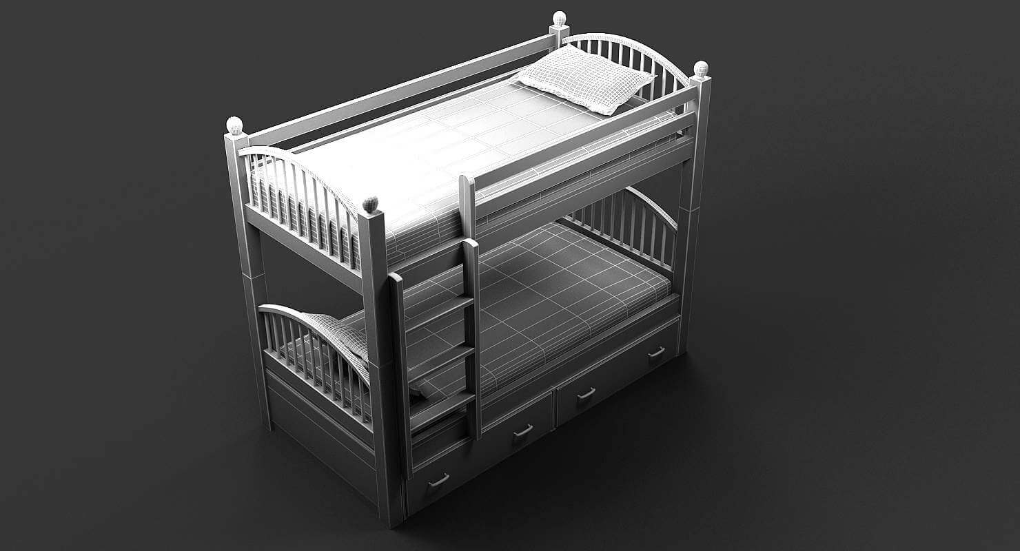 Bunk Bed - 3D Model by Giimann
