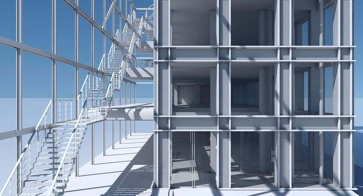 Commercial Building Facade 08 - 3D Model by Giimann