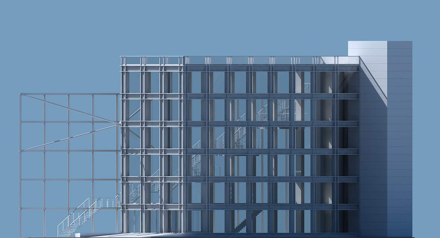 Commercial Building Facade 08 - 3D Model by Giimann